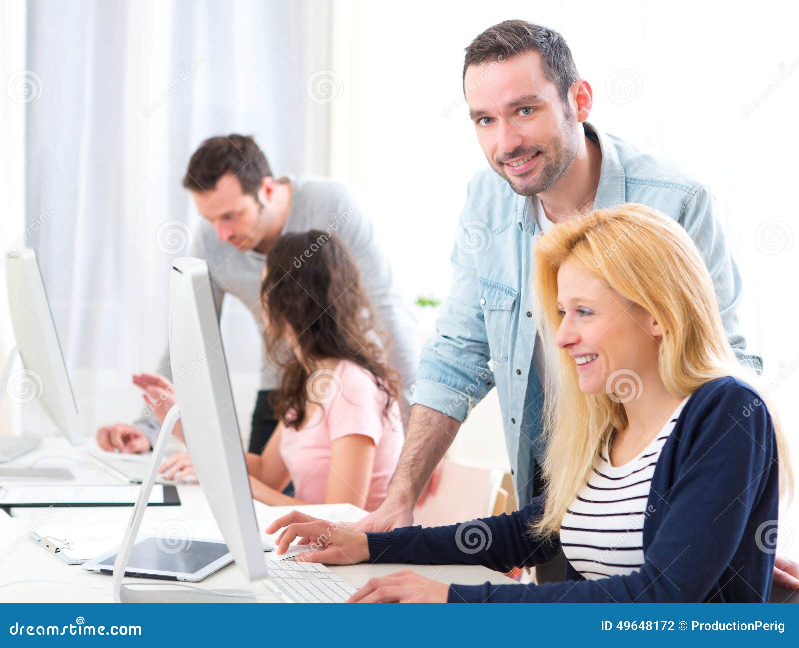 Young Attractive People Taking a Training Course Stock Photo - Image of ...