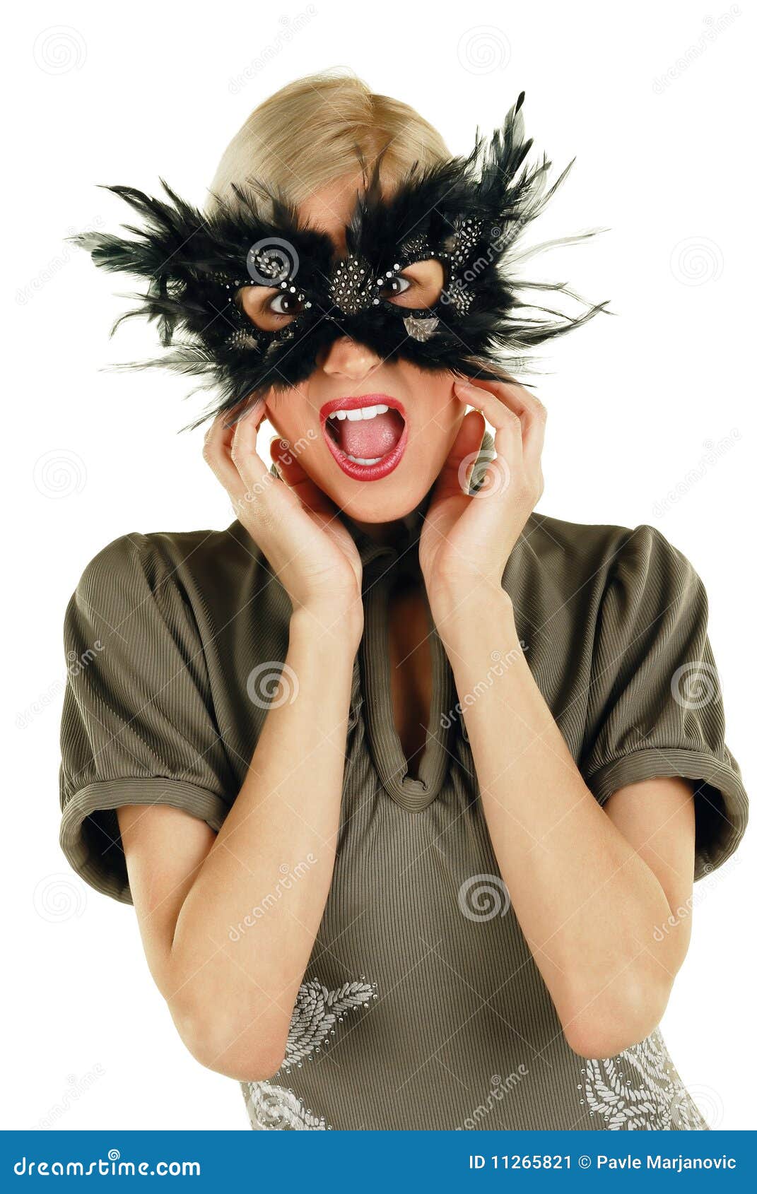Young Attractive Screaming Female Stock Image - Image of scream, head ...