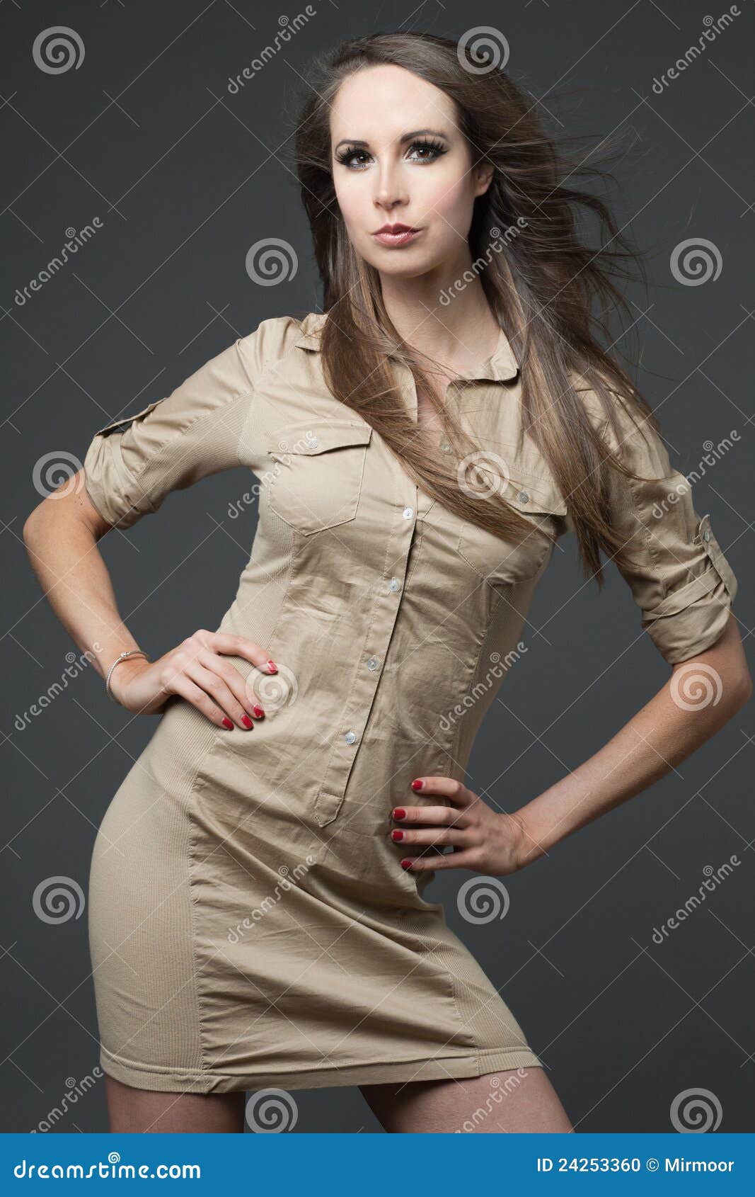Young Attractive Slim Fashion Model. Stock Photo - Image of legs ...