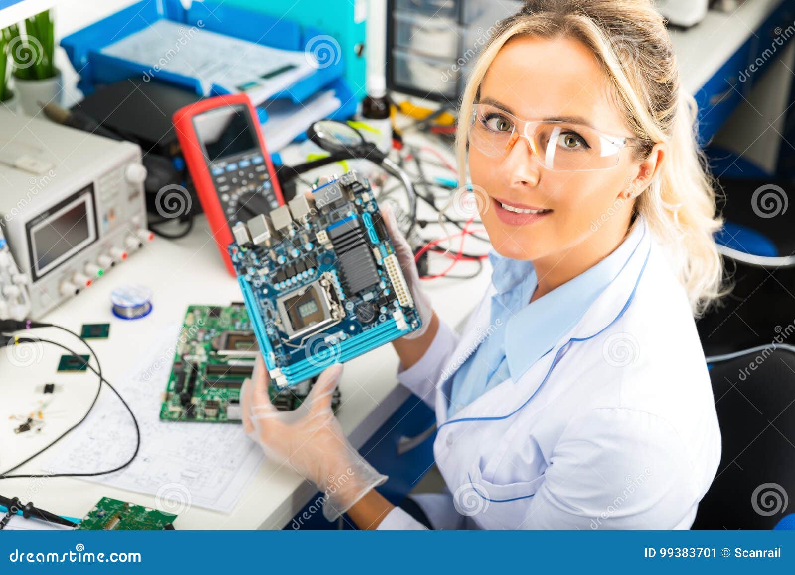 Female Electronic Engineer Holding Computer Motherboard in Hands Stock ... Female Electronic Engineer Holding Computer Motherboard in Hands Stock ...
