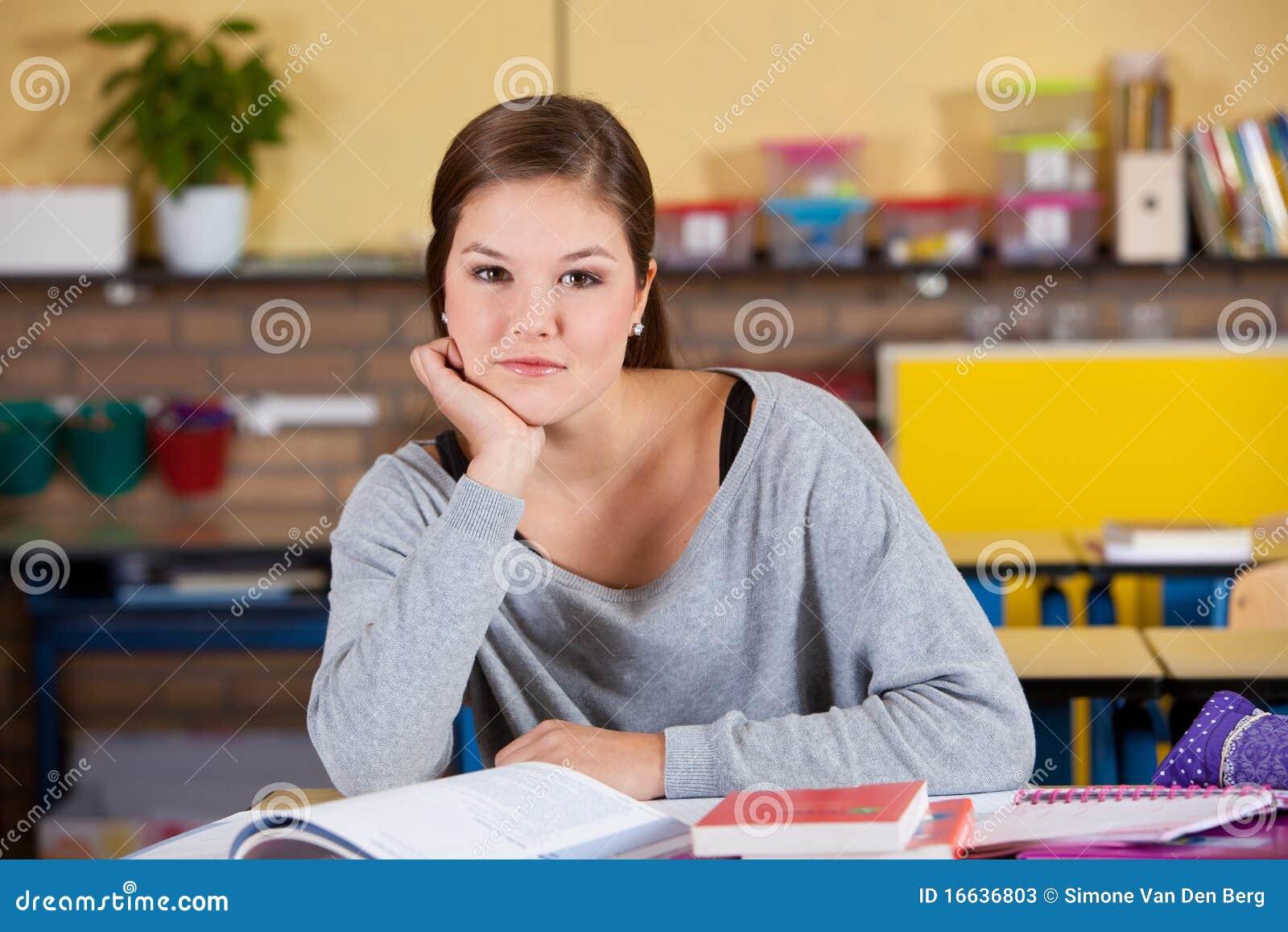 Young attractive student stock image. Image of class - 16636803