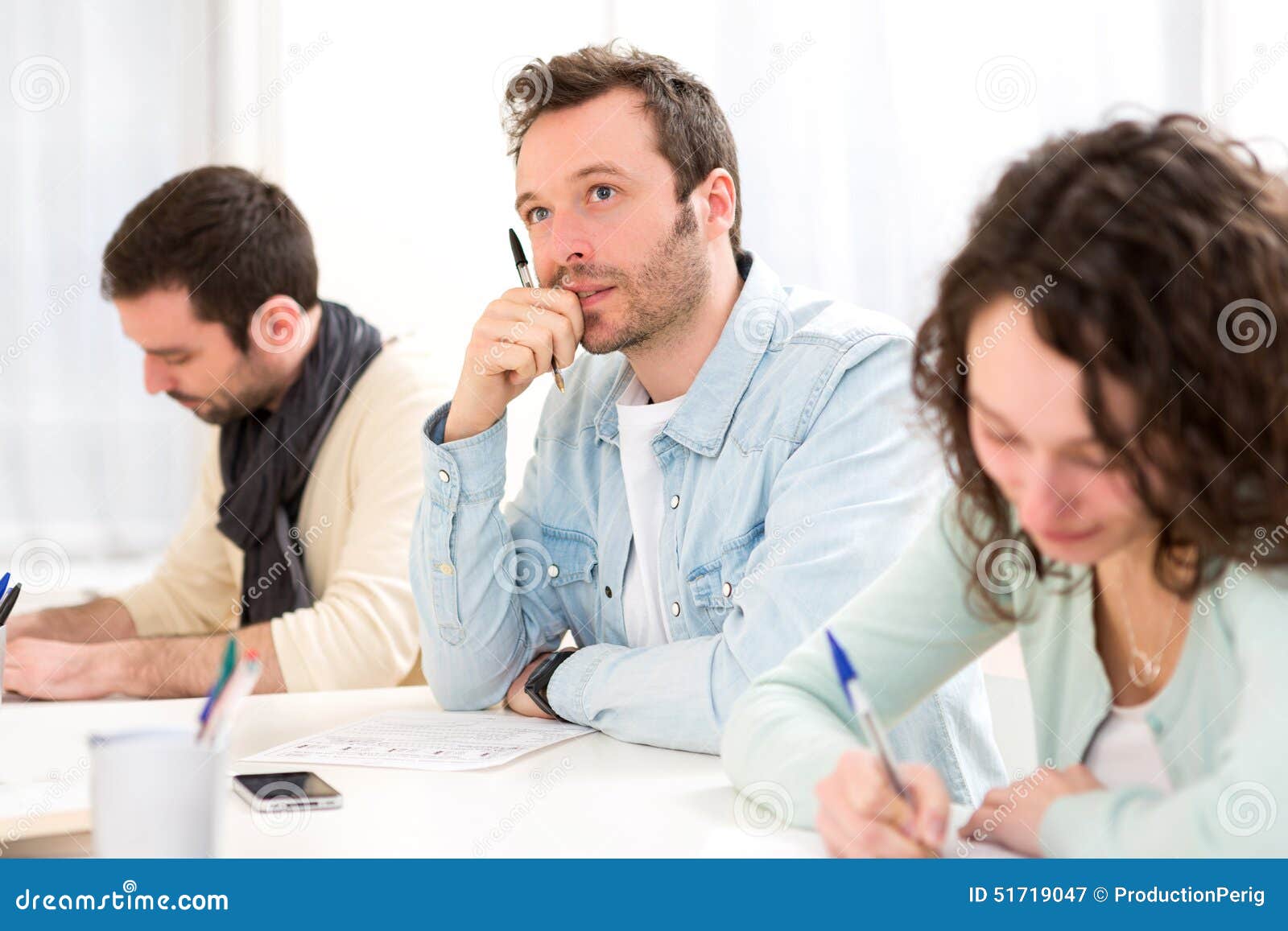 Young Attractive Student during Classes Stock Image - Image of class ...