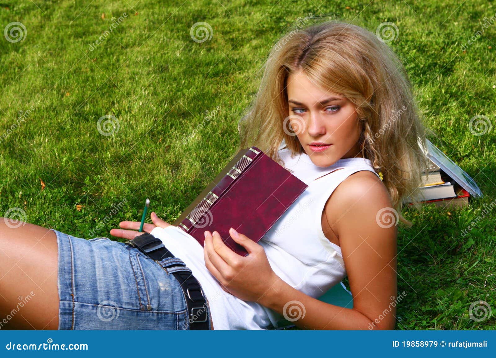 Young and Attractive Student Girl Stock Image - Image of caucasian ...