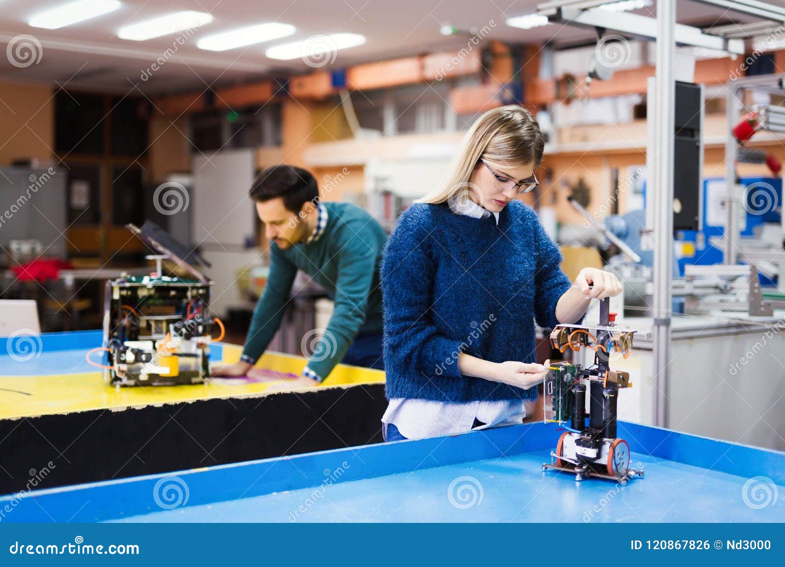 Young Student of Robotics Working on Project Stock Photo - Image of ...