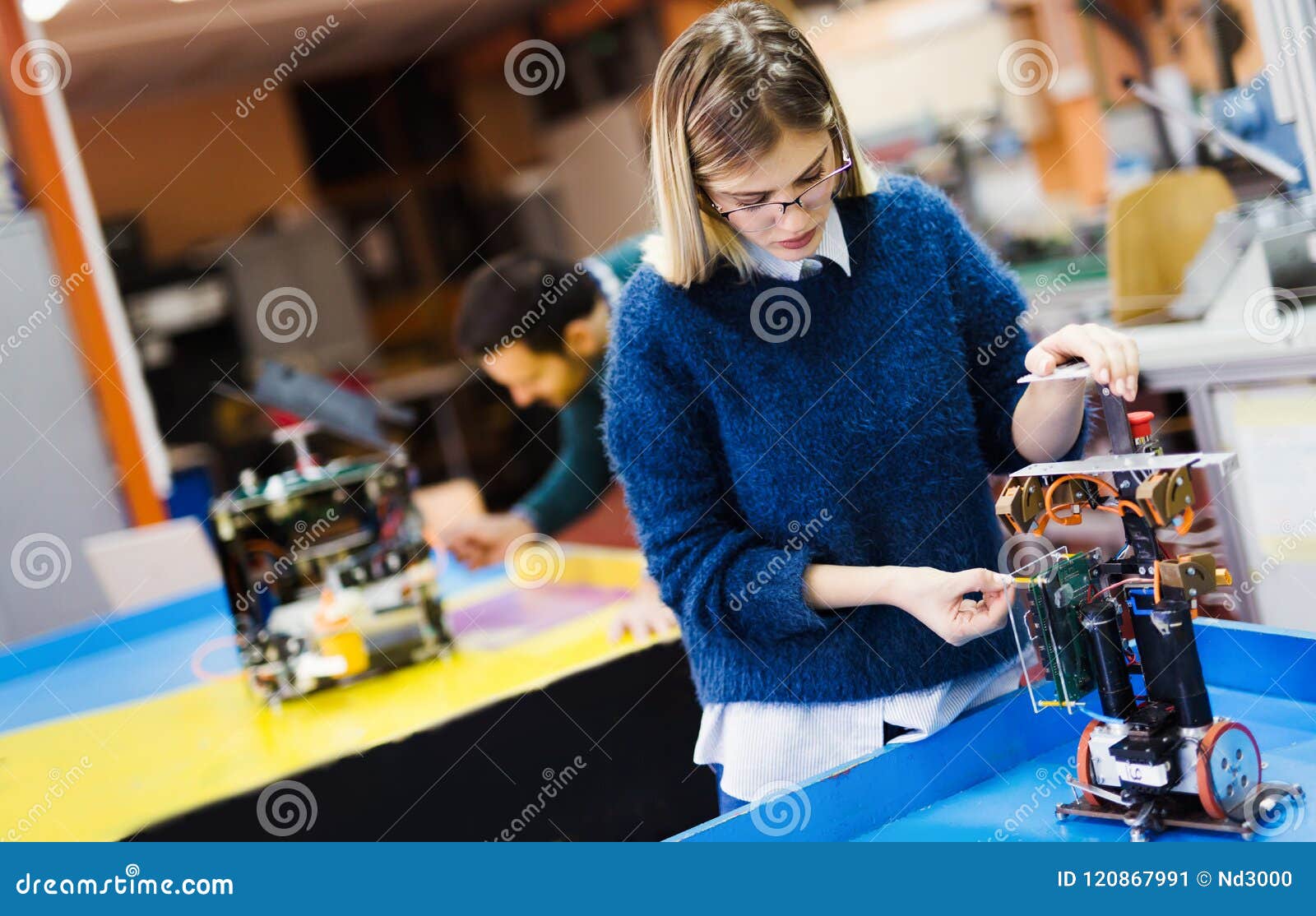 Young Student of Robotics Working on Project Stock Image - Image of ...