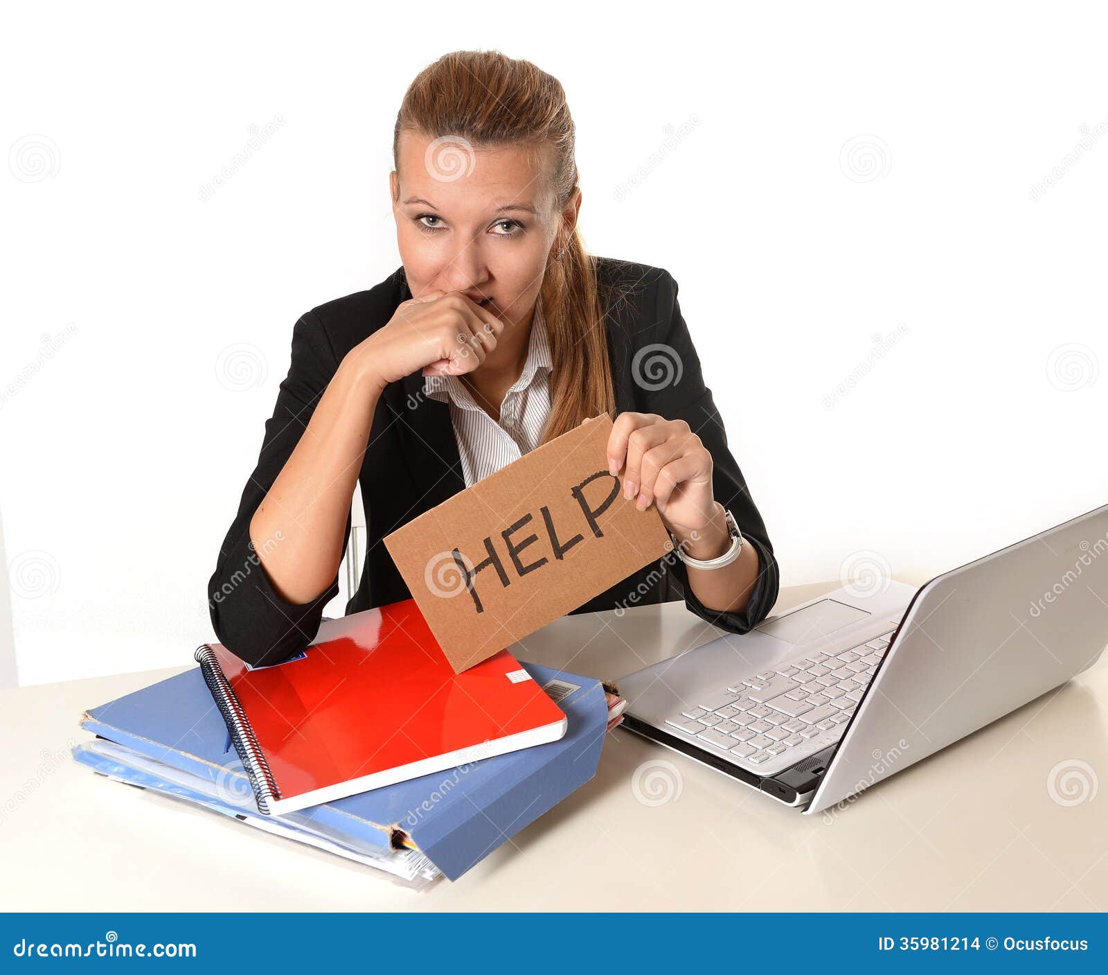 Young Attractive Woman Asking For Help Stock Images - Image: 35981214