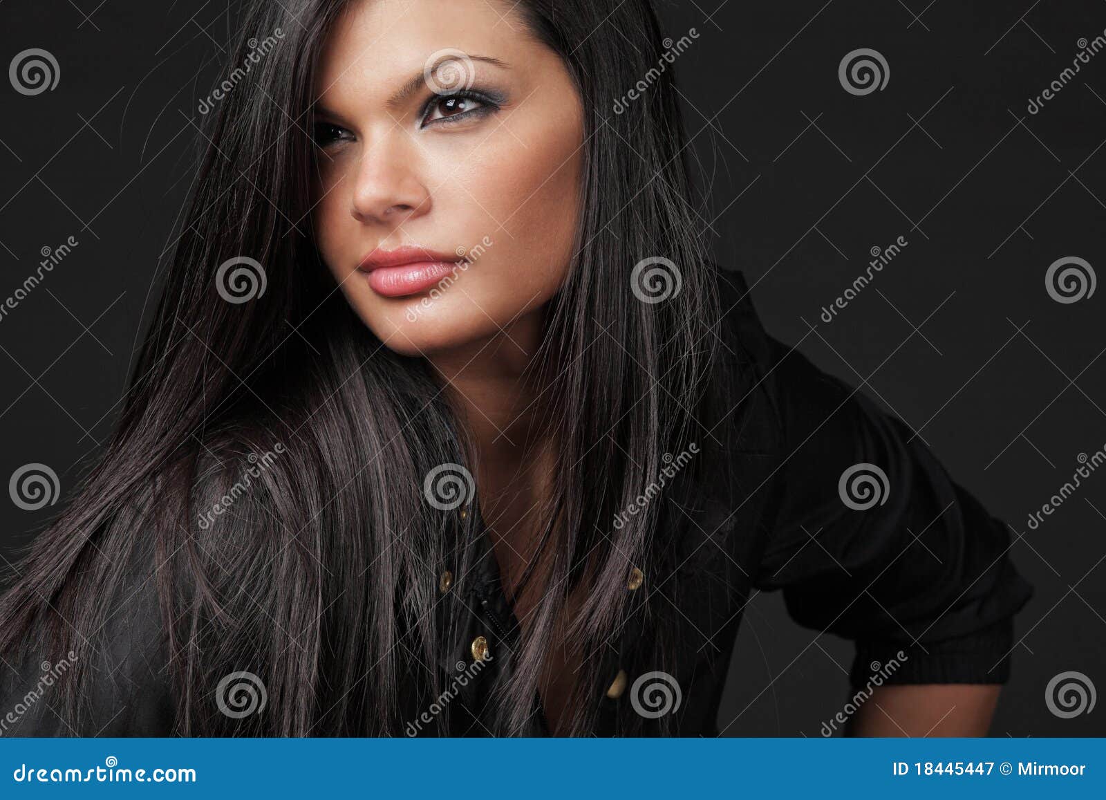 Young Attractive Woman with Long Black Hair. Stock Image - Image of ... Young Attractive Woman with Long Black Hair. Stock Image - Image of ...