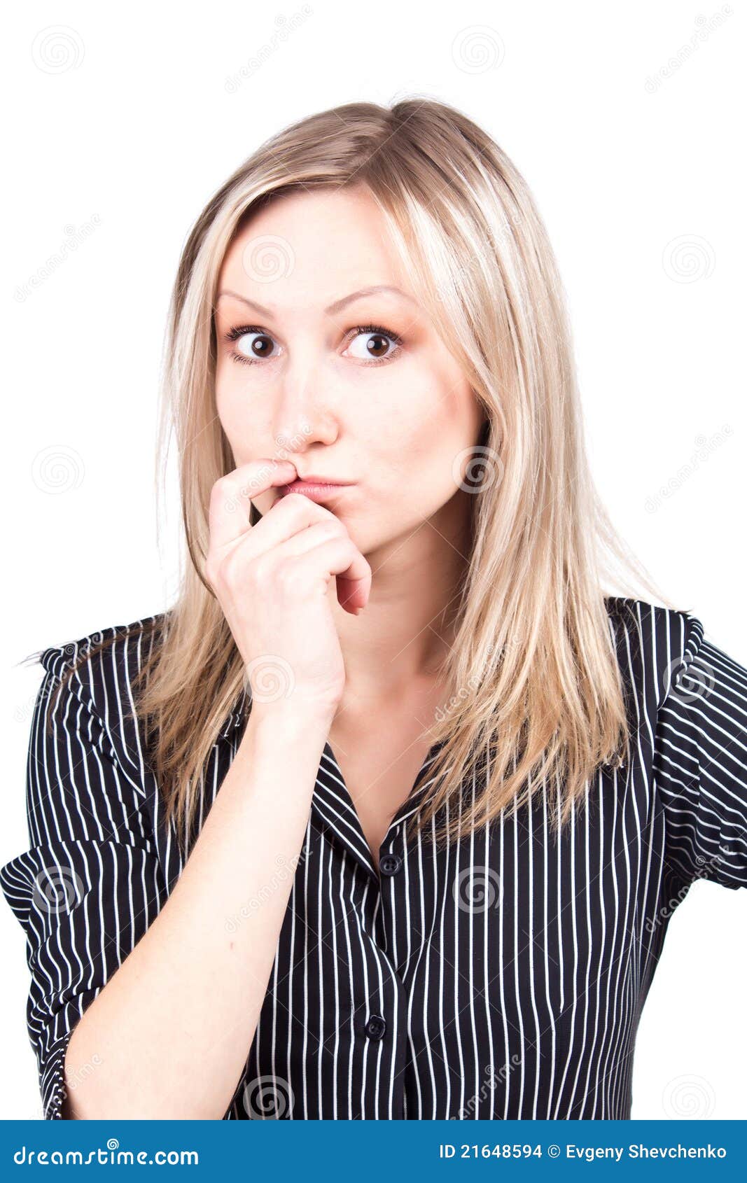Young Attractive Woman Surprised Gesture Whoops Stock Photo - Image of ...
