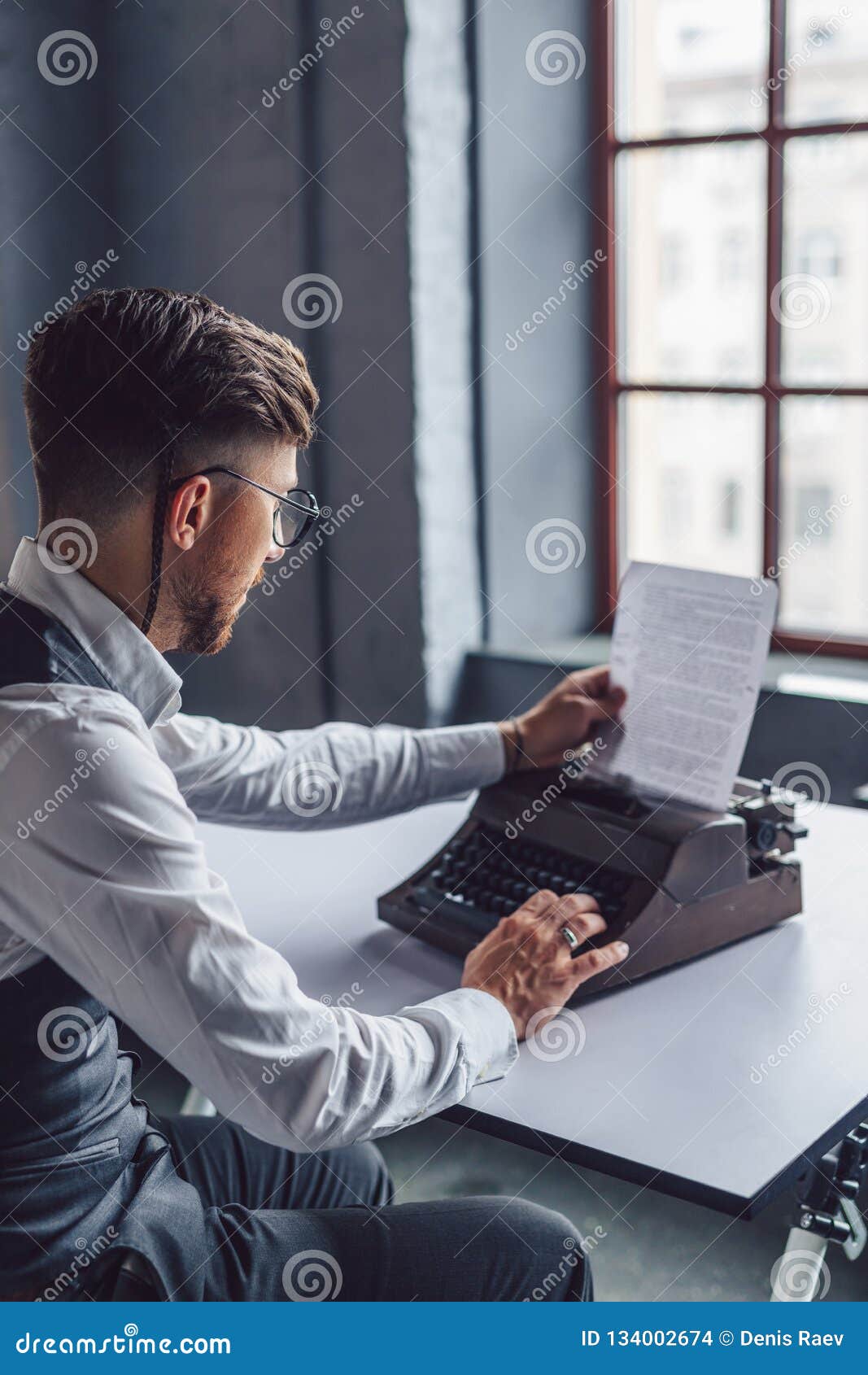 Young author at work stock photo. Image of work, writer - 134002674