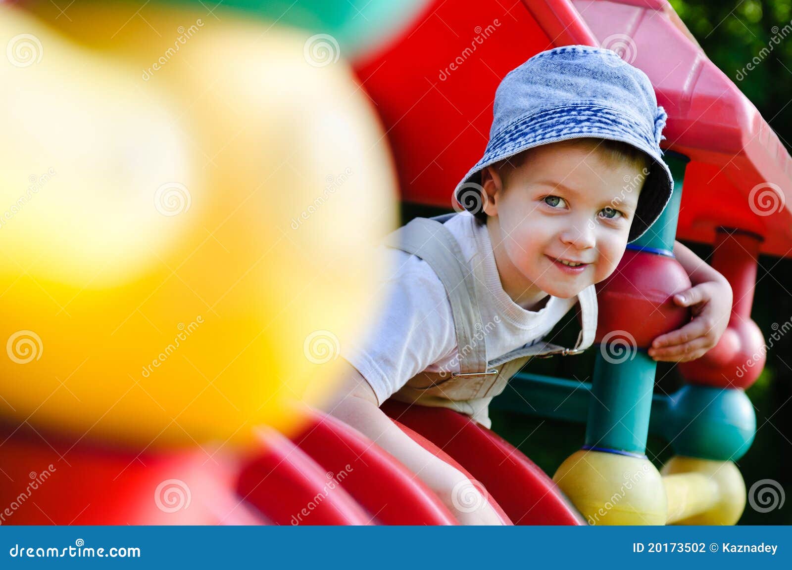 Young Autistic Boy Playing on Playground Stock Photo - Image of cute ...