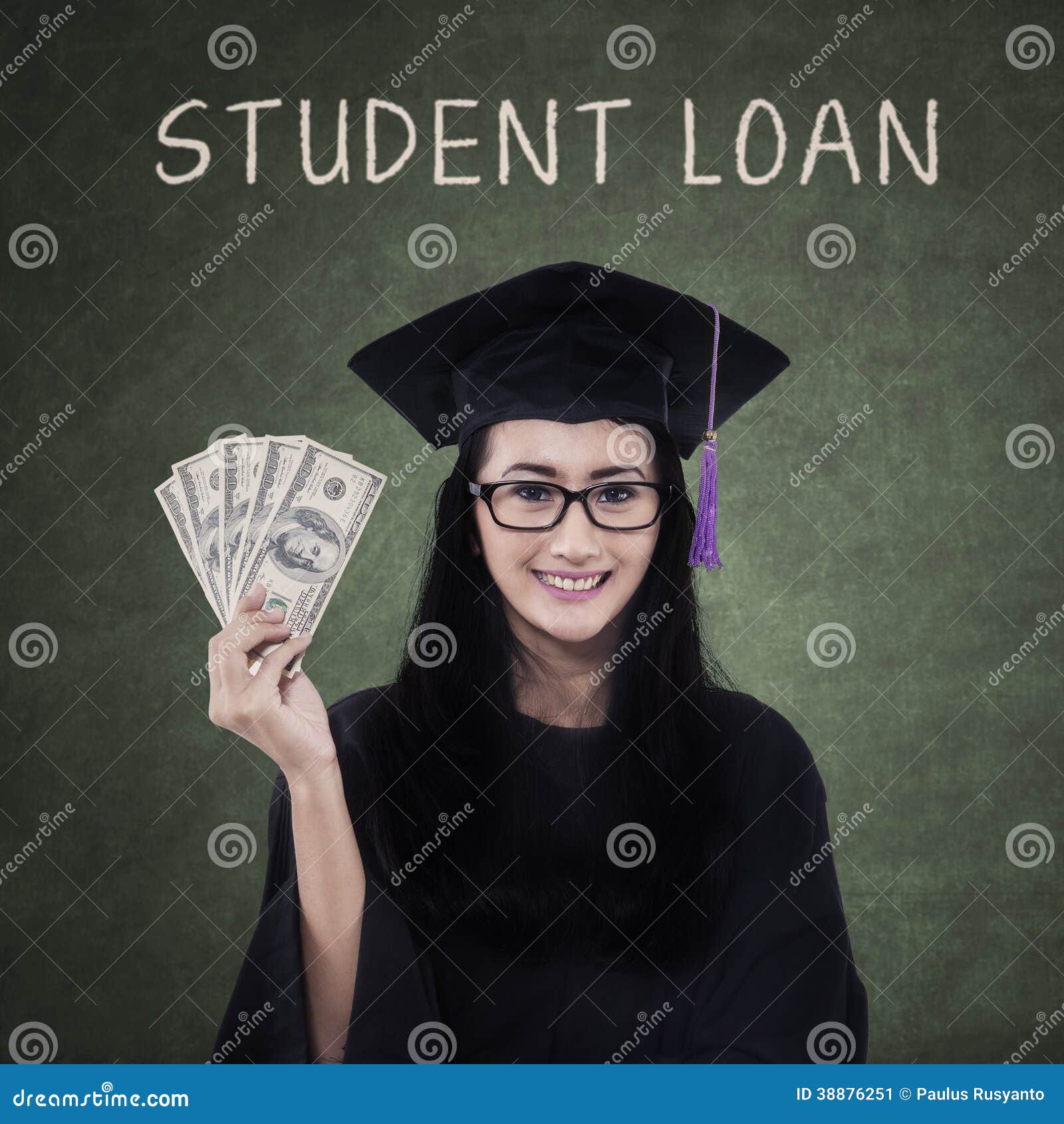 Young Bachelor is Holding Money Stock Image - Image of happiness ...