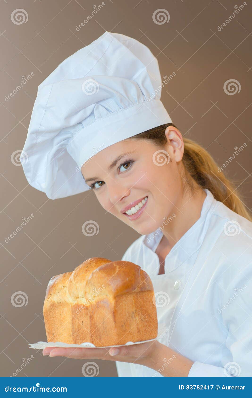 Young Baker with Perfect Loaf Bread Stock Image - Image of employee ...