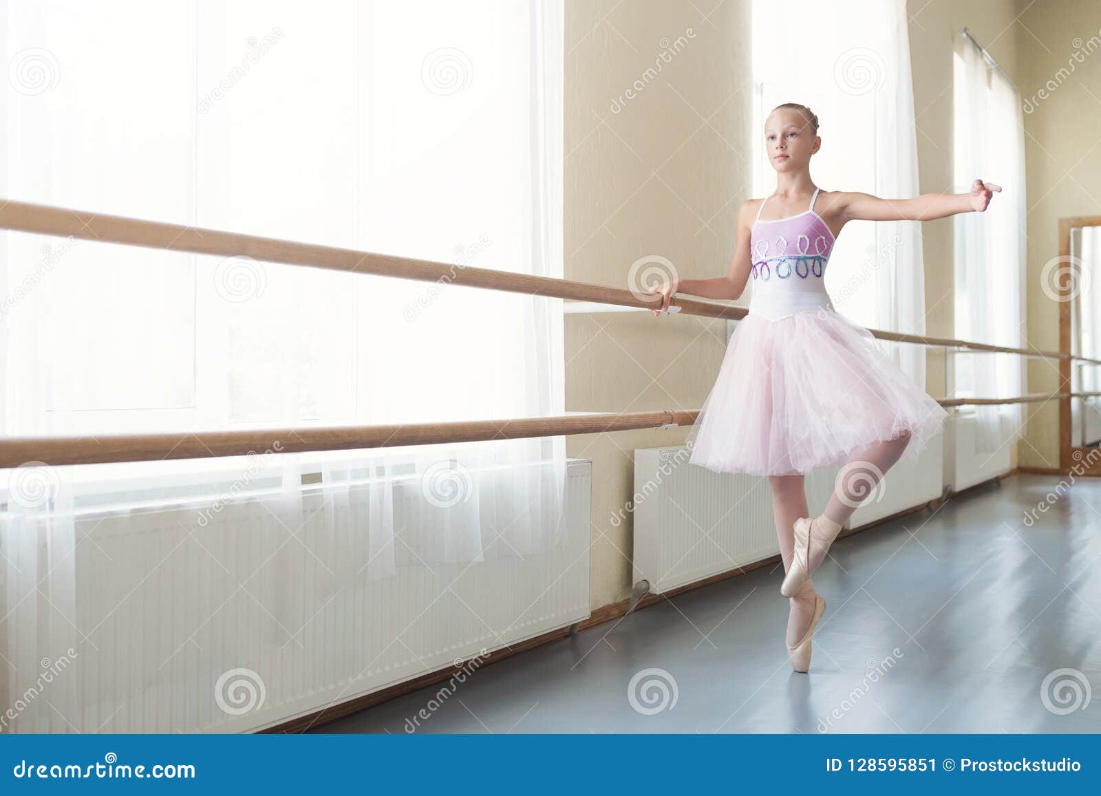 Young Ballerina Getting Ready for Dancing at Performance Stock Image ...