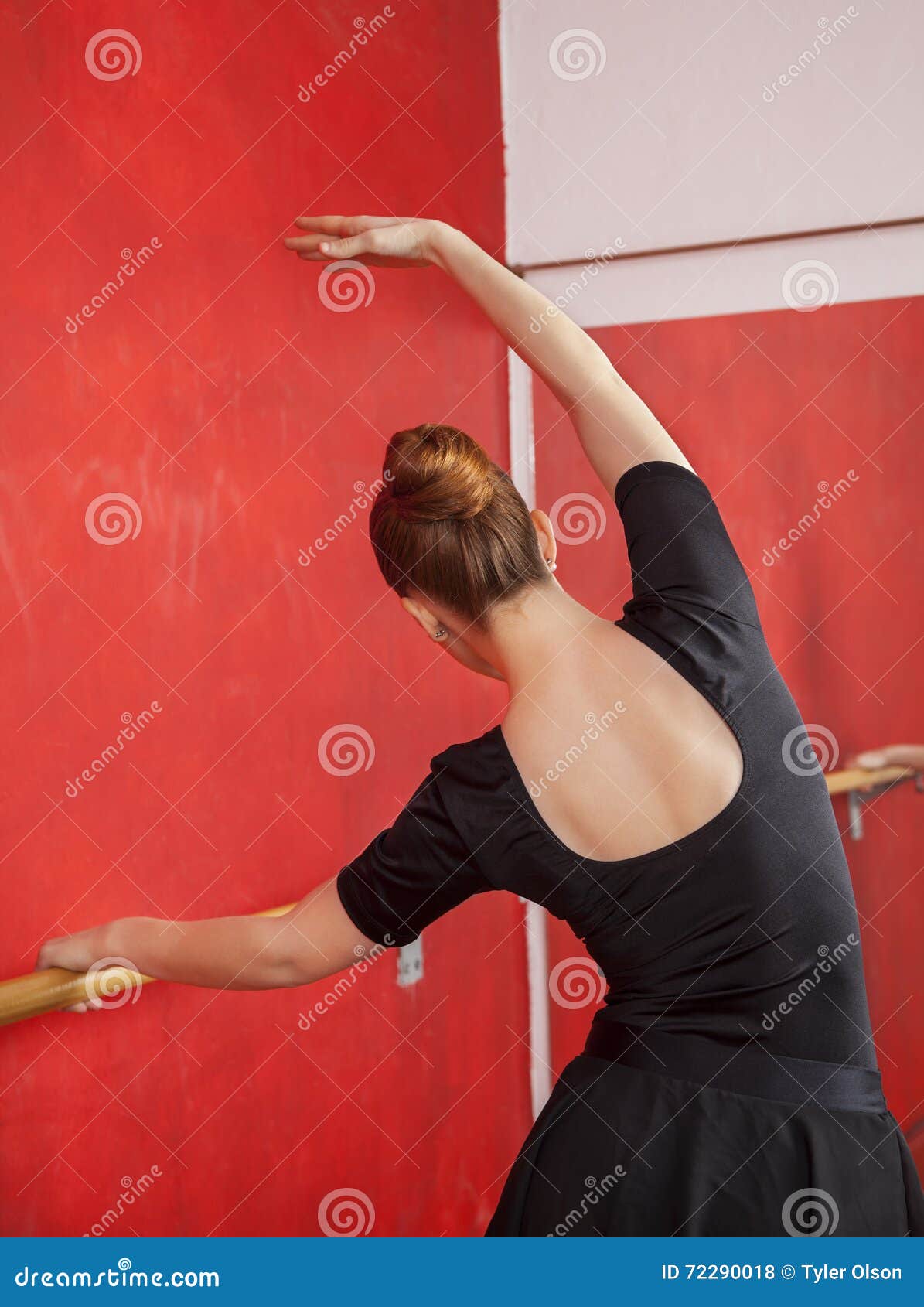 Young Ballerina Practicing in Ballet Studio Stock Photo - Image of ...
