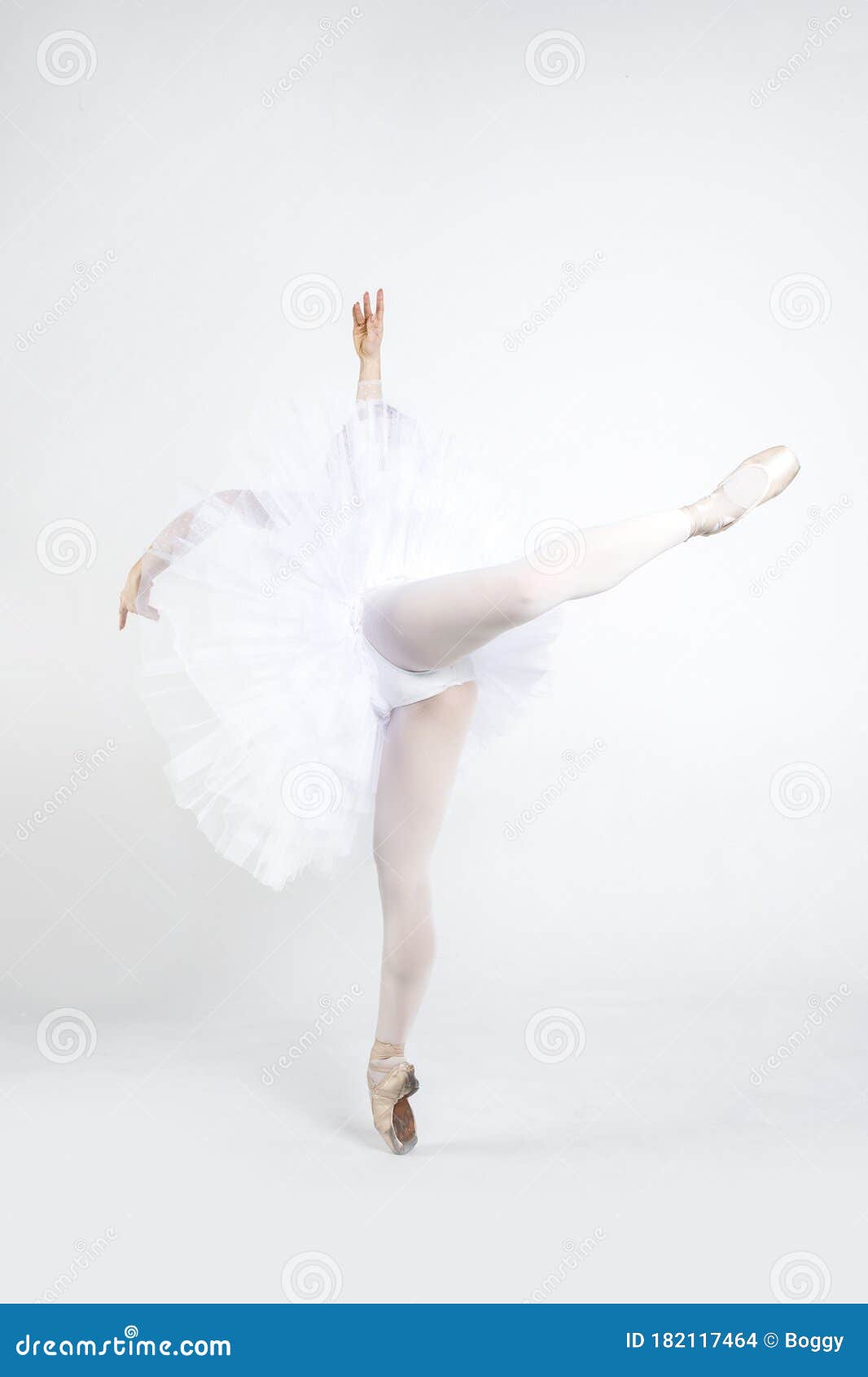 Young Ballerina Practising Ballet Moves Stock Photo - Image of pointe ...