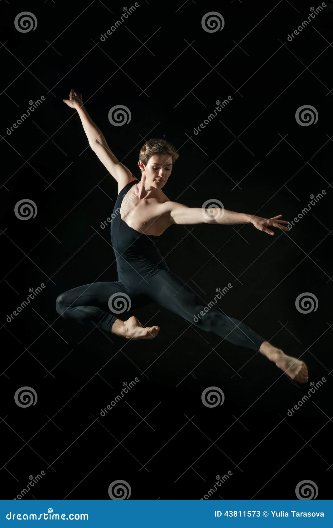 Young Ballet Dancer Dansing on White Background Stock Image - Image of ...