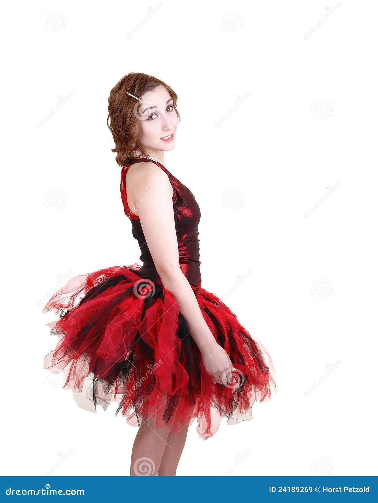 Young Ballet Girl in Profile. Stock Image - Image of person, background ...
