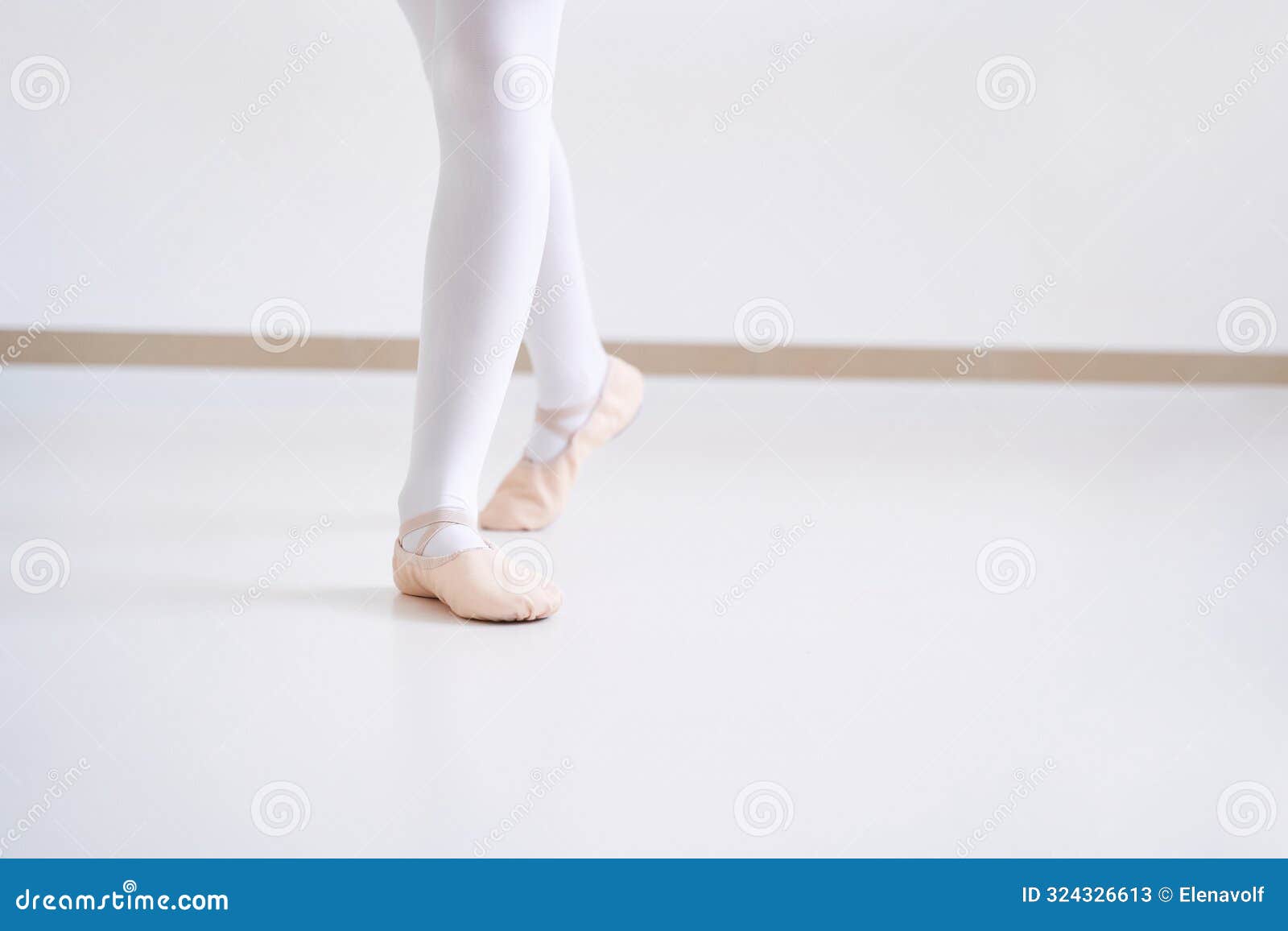 Young Ballet Girl at Studio Lesson. Training Performance Stock Image ...