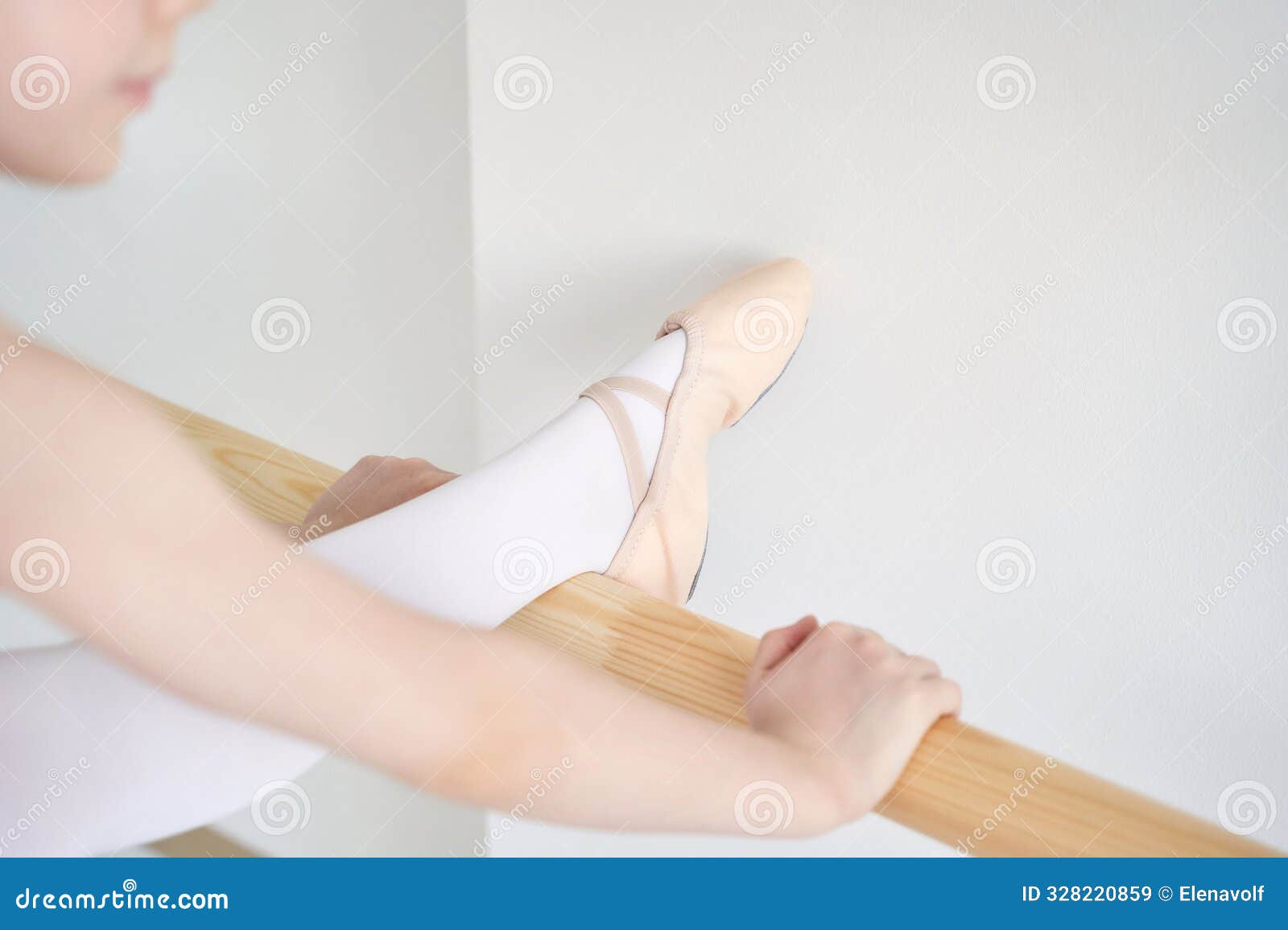 Young Ballet Girl at Studio Lesson. Training Performance Stock Image ...