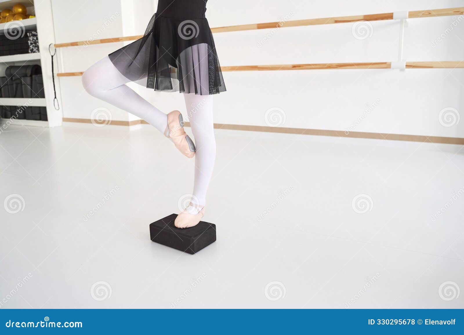Young Ballet Girl at Studio Lesson. Training Performance Stock Photo ...