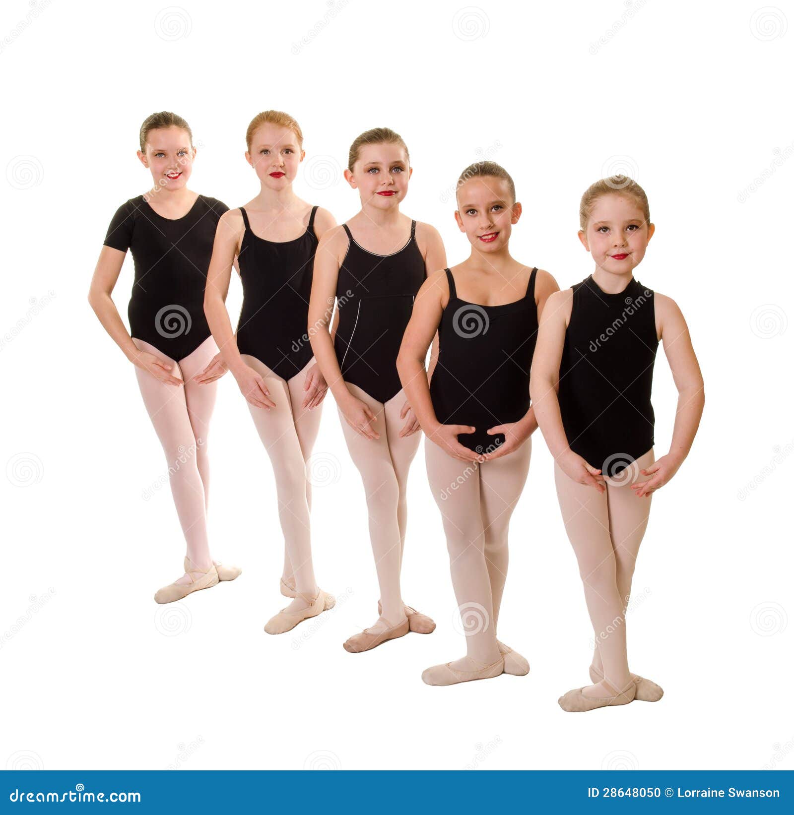 Young Ballet Students with Feet in Third Position Stock Photo - Image ...