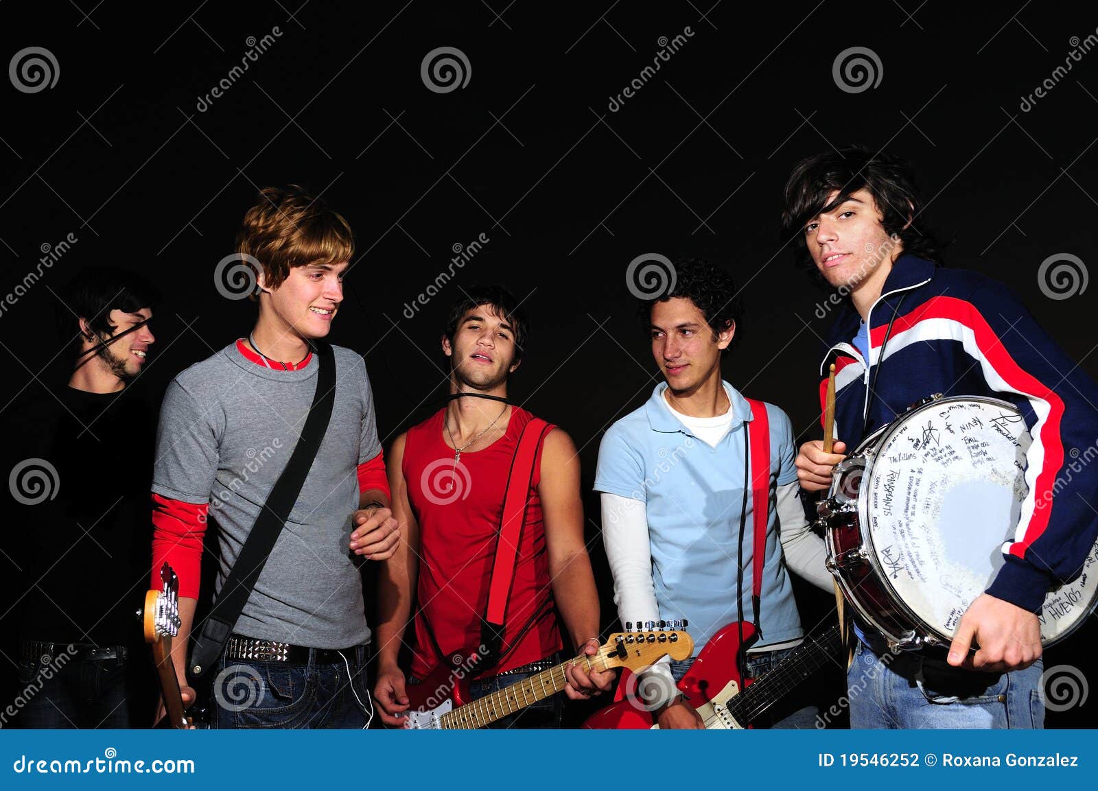 Young Band Posing with Instruments Stock Photo - Image of instrument ...