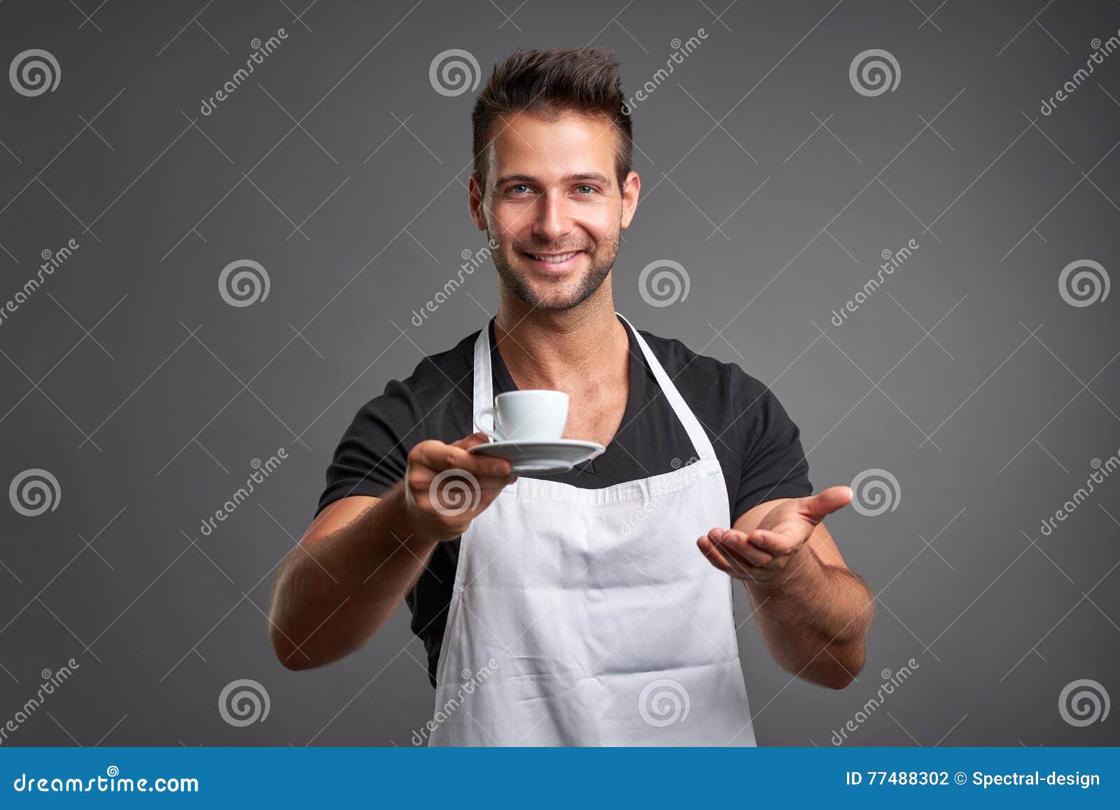A young barista man stock photo. Image of expertise, coffee - 77488302