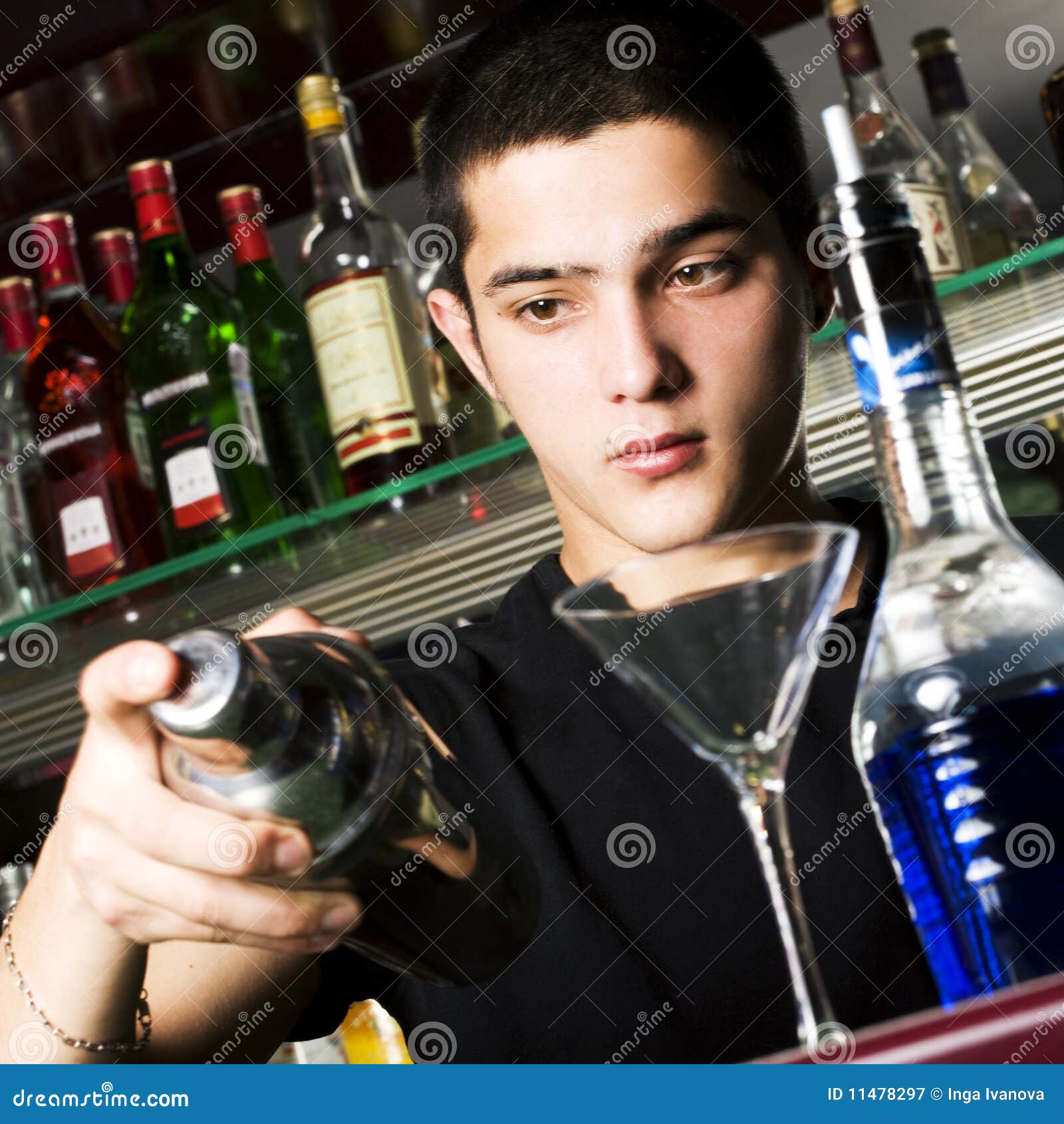 Young barman stock image. Image of nightlife, young, barkeeper - 11478297