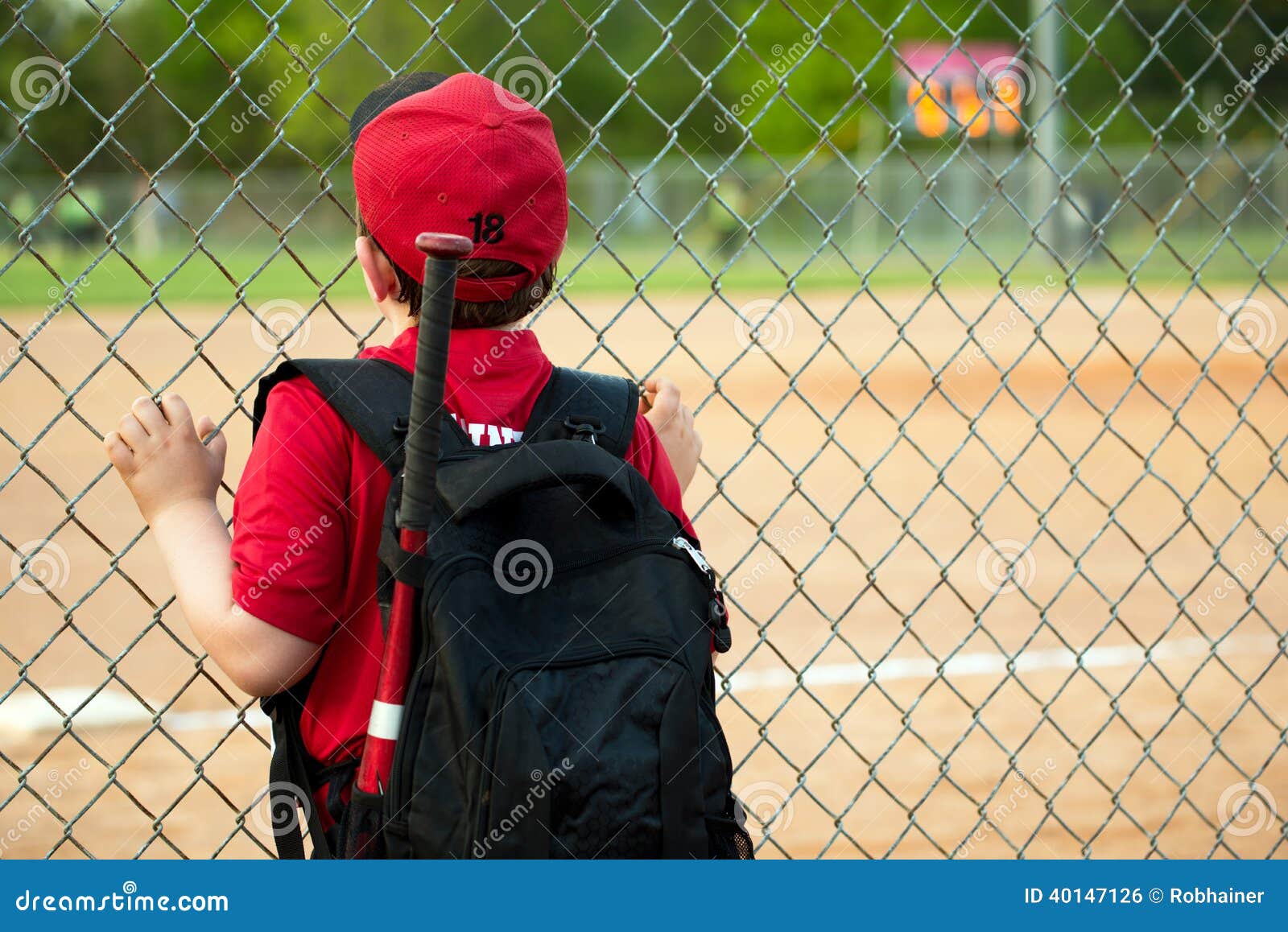 Young Baseball Player Watching Game Stock Photo - Image of cheering ...