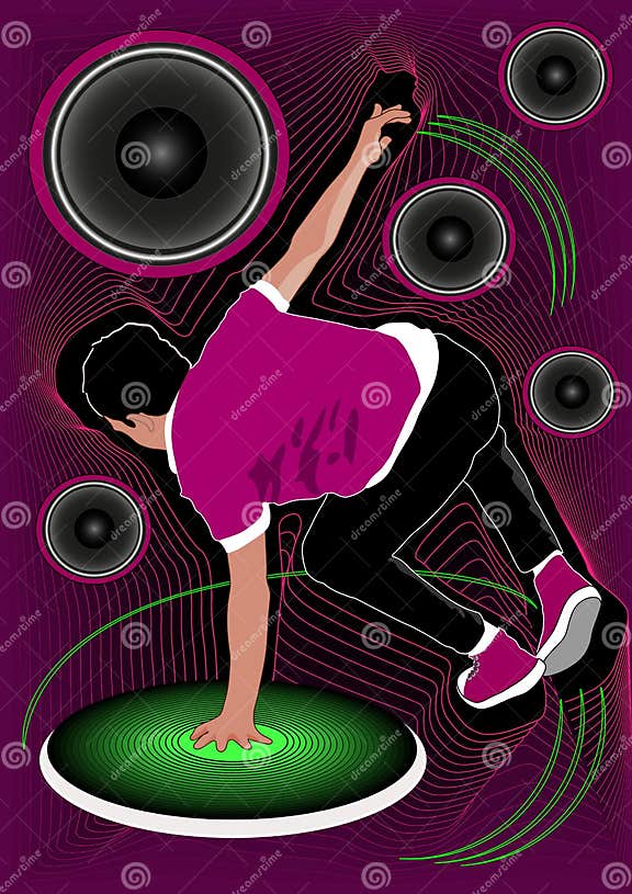 Young Bboy Performance Flyer Stock Vector - Illustration of beat ...