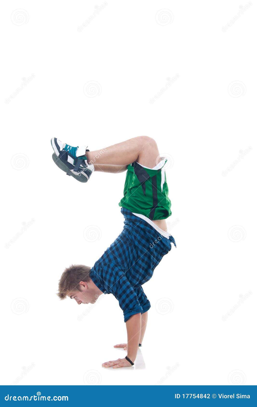 Young Bboy Standing on Hands Stock Photo - Image of freestyle, breakin ...
