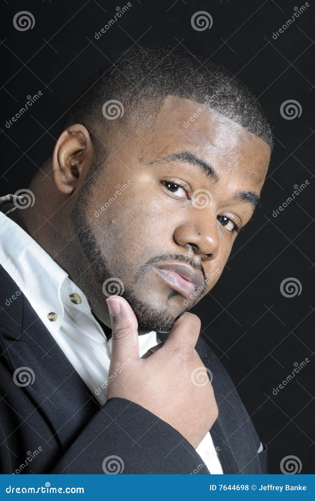 Young Bearded African American Man Stock Photo - Image of male, model ...