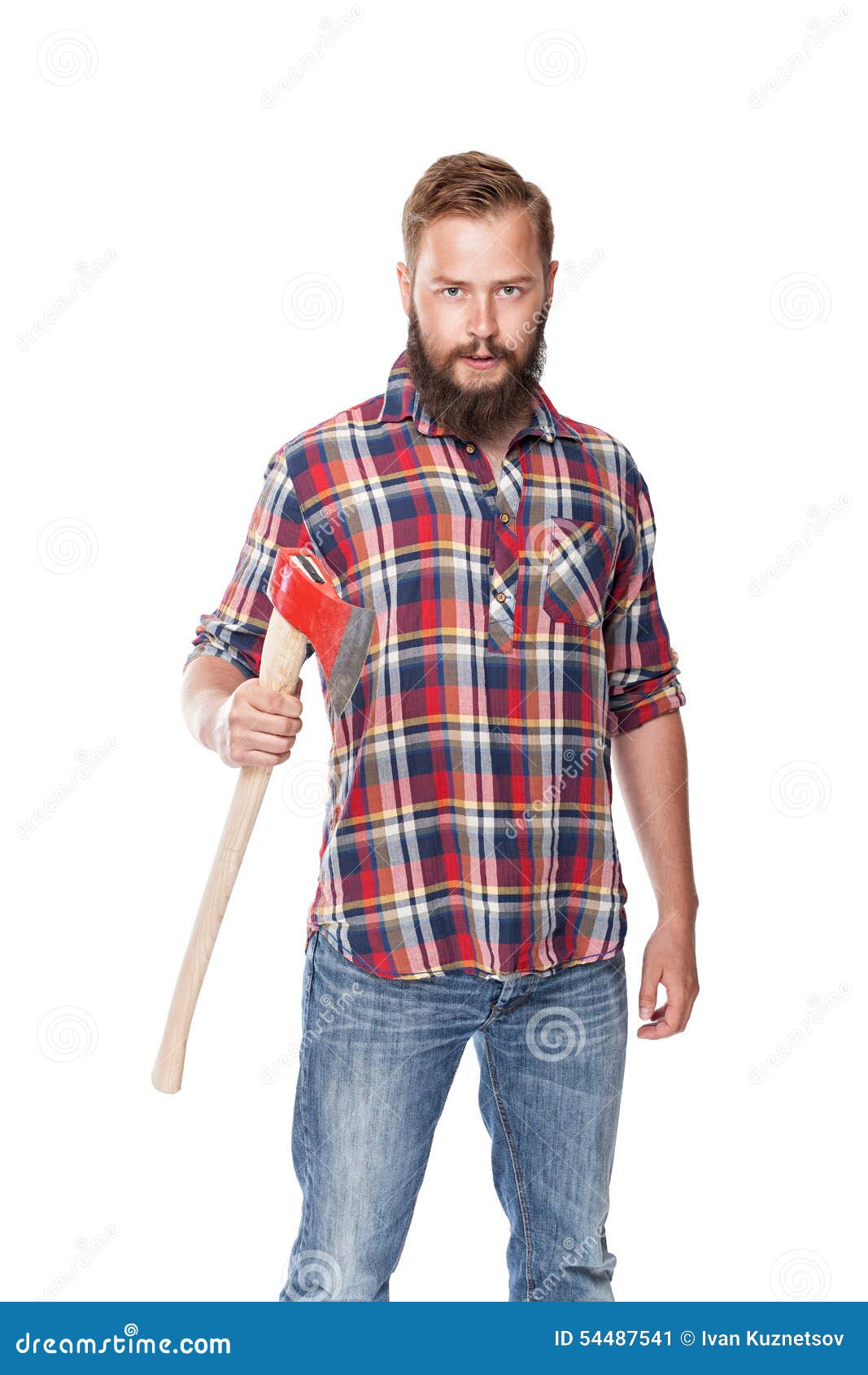 Lumberjack Posing With An Axe Royalty-Free Stock Photo | CartoonDealer ...