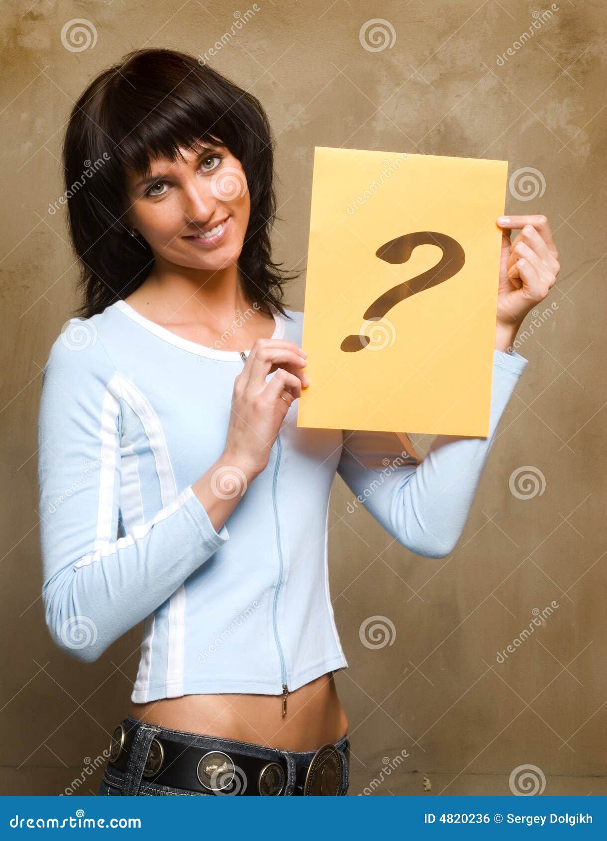 Young Beautiful Asking Woman Stock Photo - Image of happiness ...