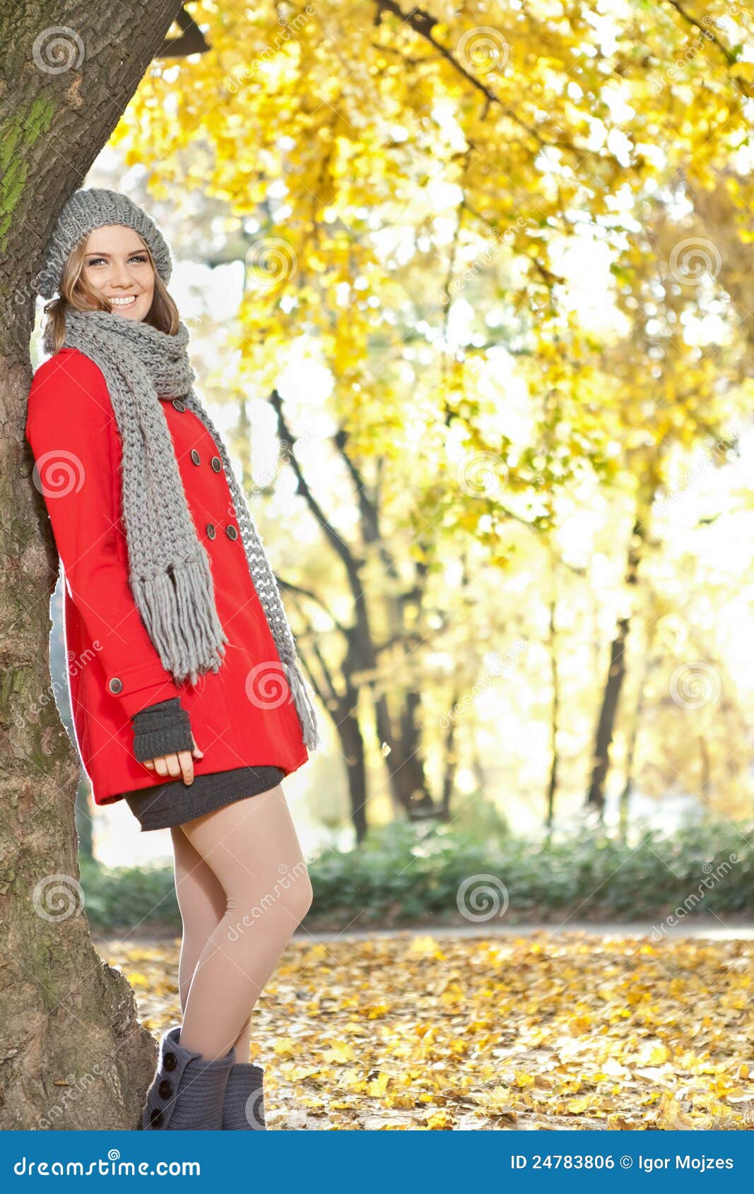Young Beautiful Autumn Girl Stock Photo - Image of fresh, freshness ...