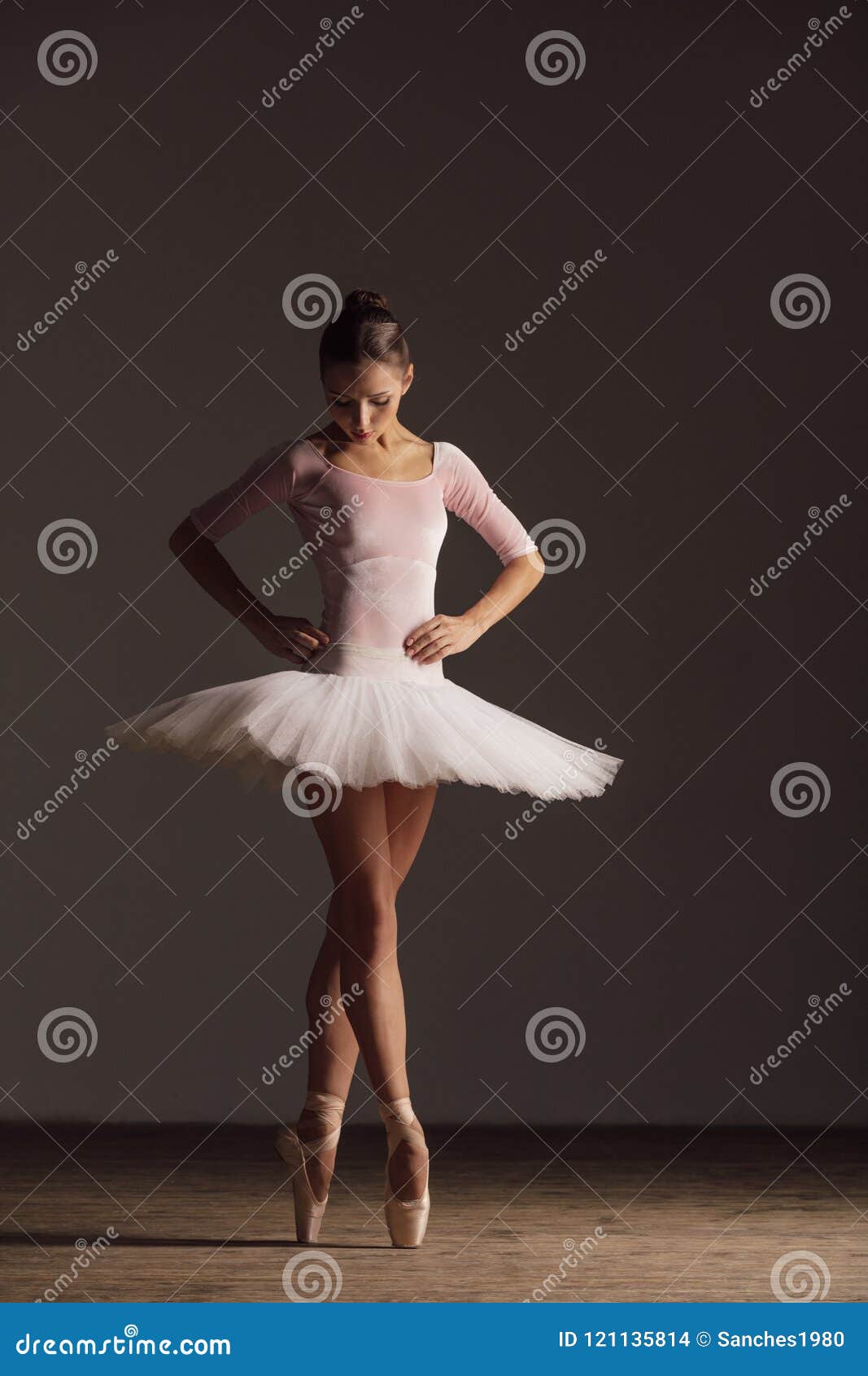 Young Beautiful Ballerina is Posing in Studio Stock Photo - Image of ...