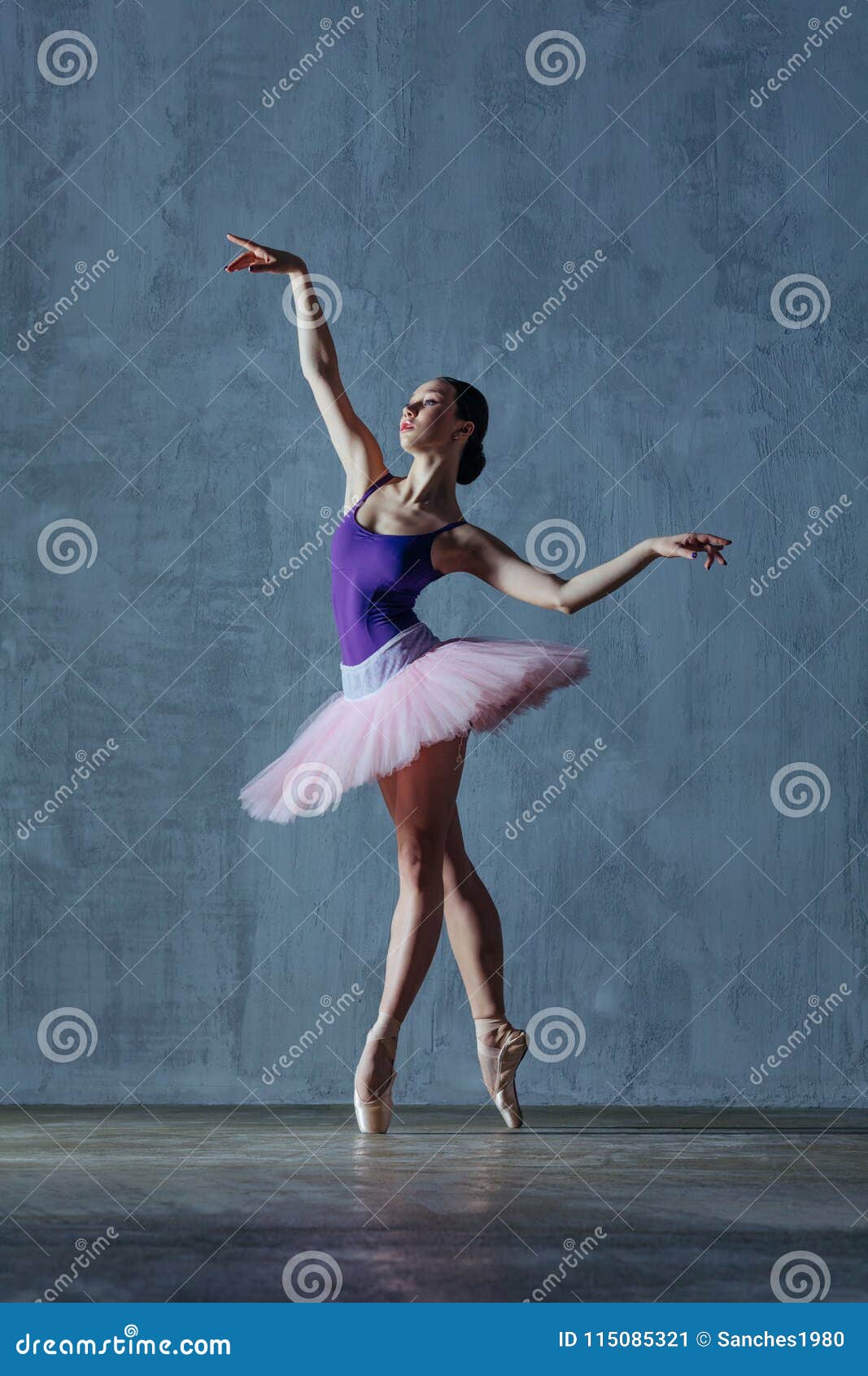 Young Beautiful Ballerina is Posing in Studio Stock Image - Image of ...