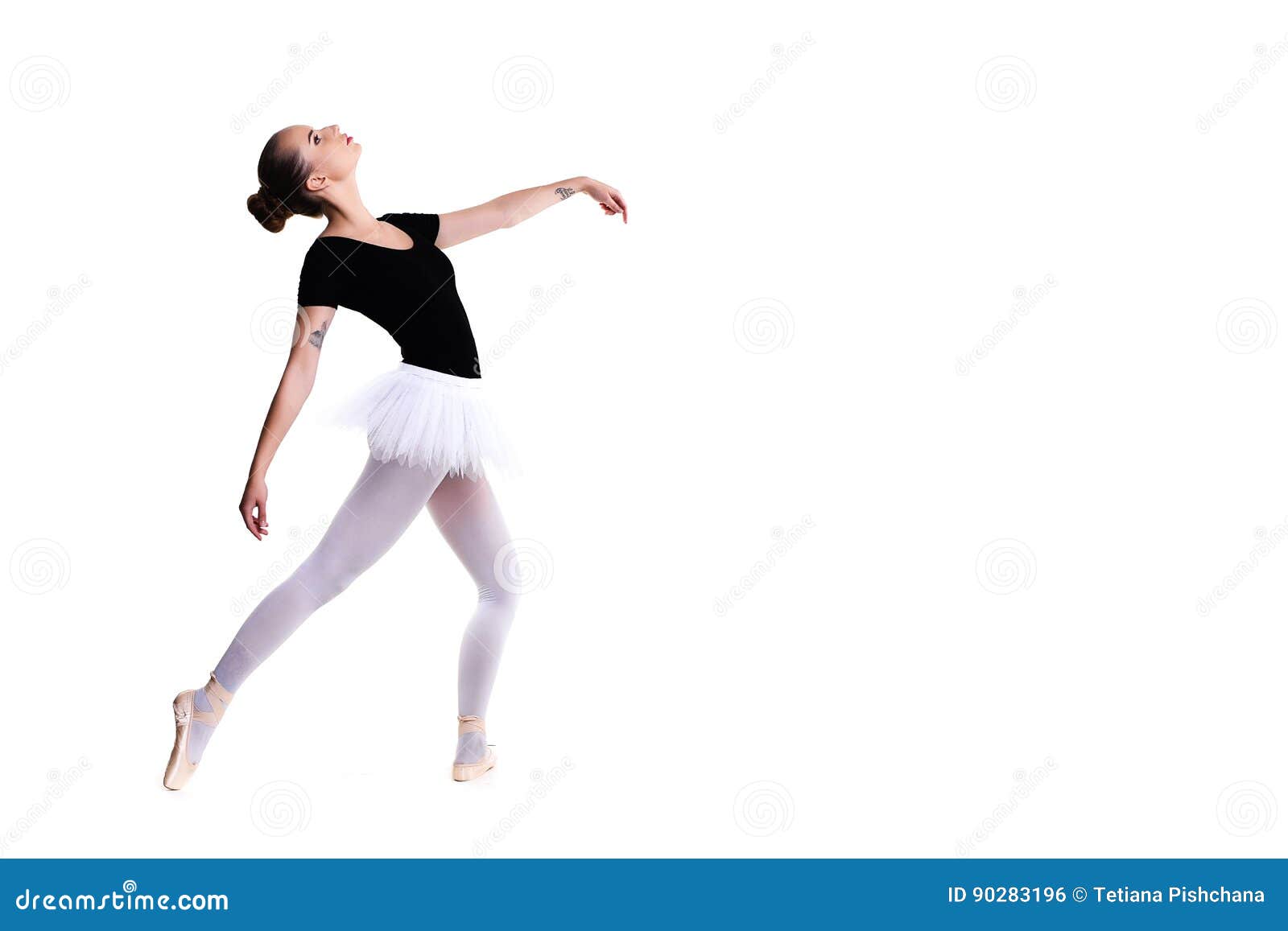 Young Beautiful Ballet Dancer Isolated Over White Background Stock ...
