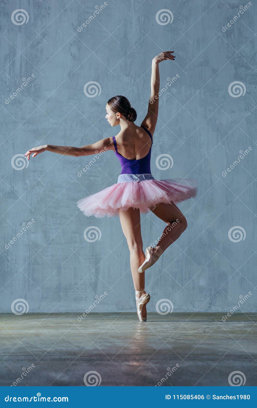 Young Beautiful Ballerina is Posing in Studio Stock Photo - Image of ...