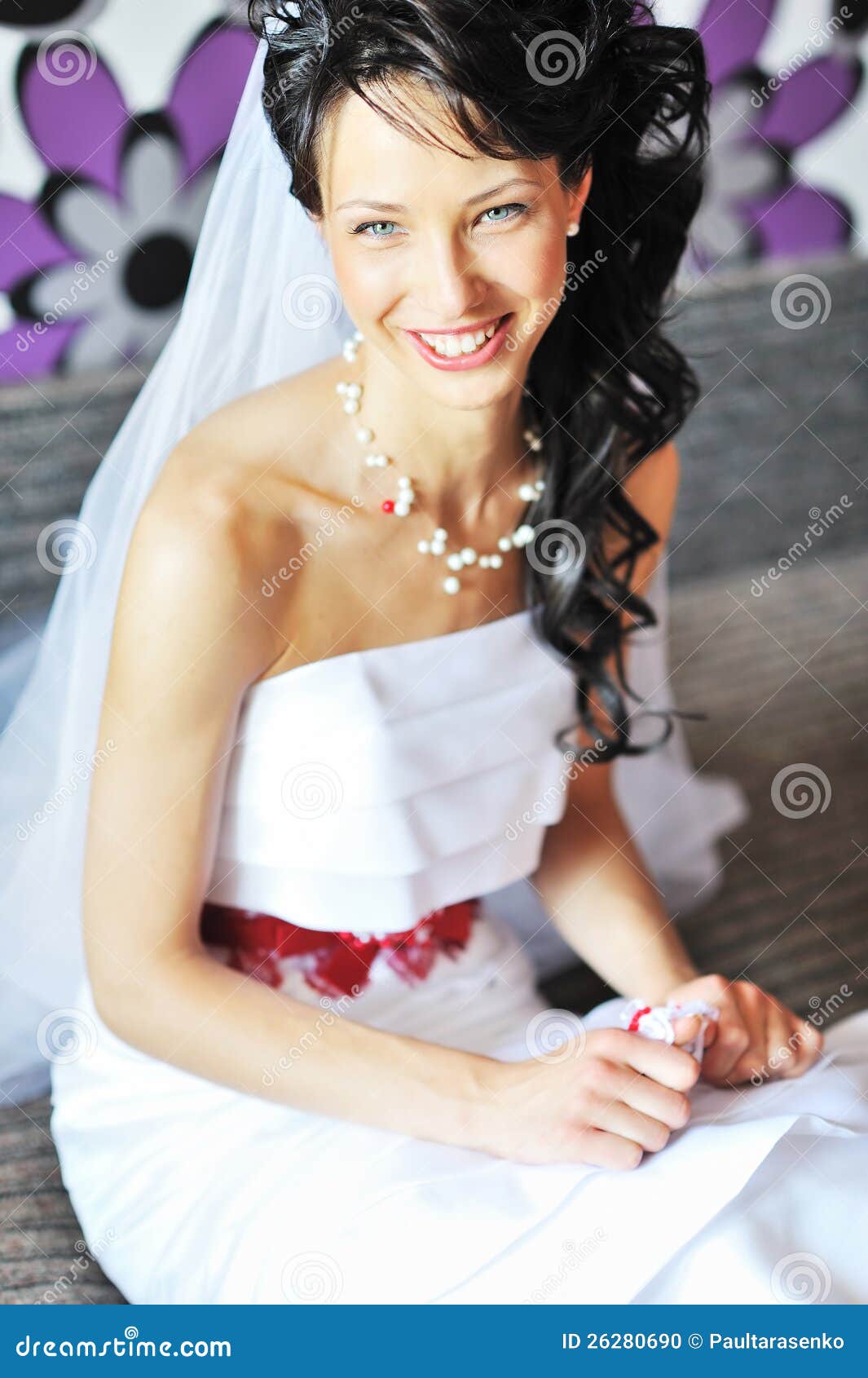 Young Beautiful Bride Getting Ready Stock Photo - Image of bride ...