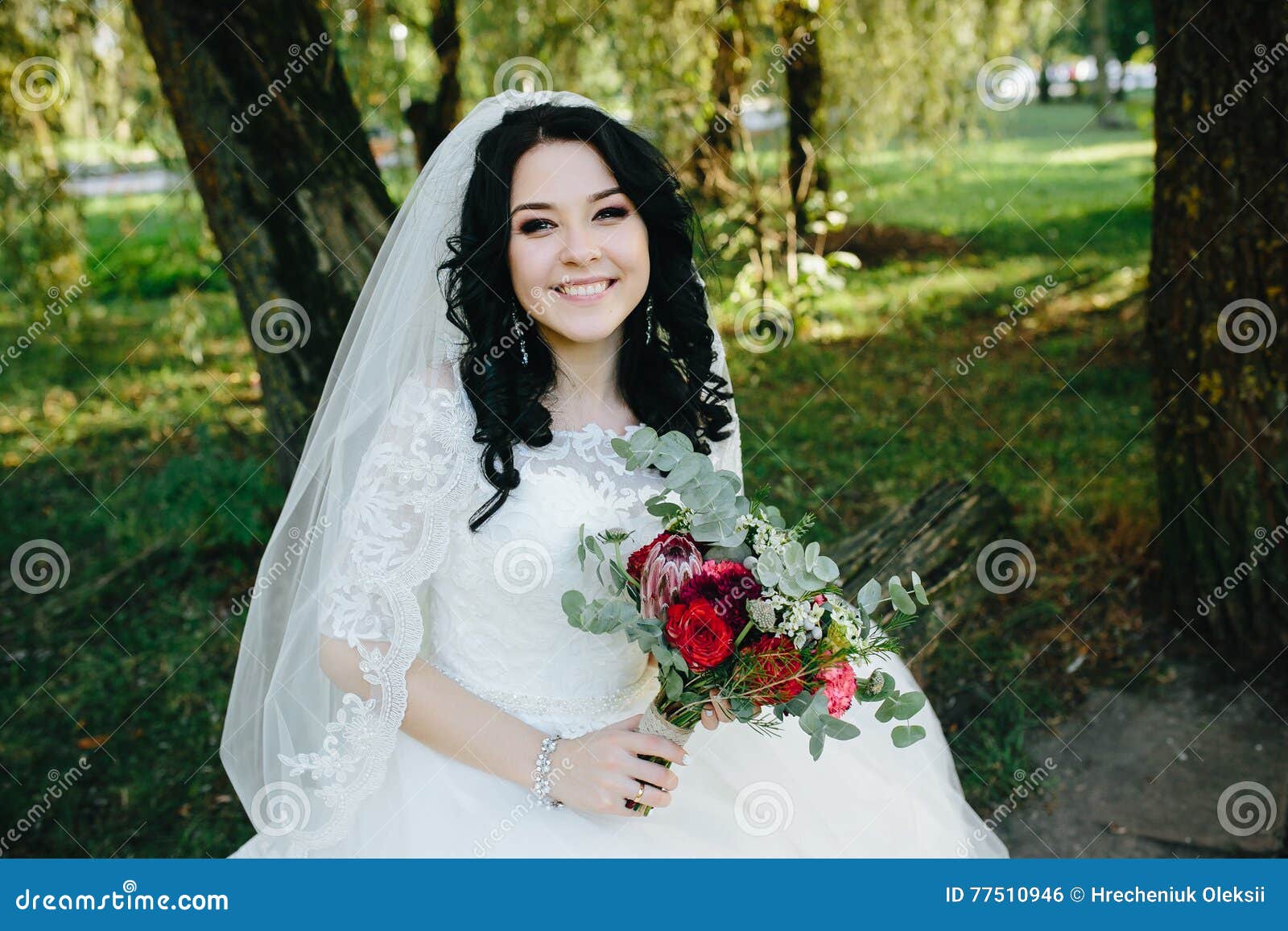 Young beautiful bride stock photo. Image of elegance - 77510946