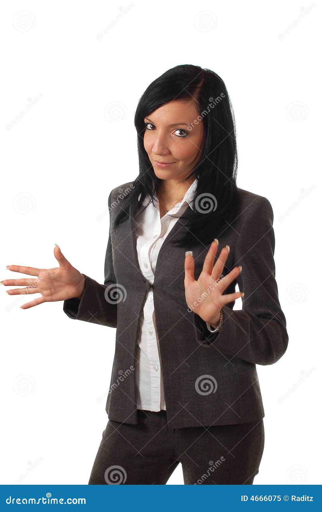 Young Beautiful Business Woman Explaining Stock Image - Image of ...