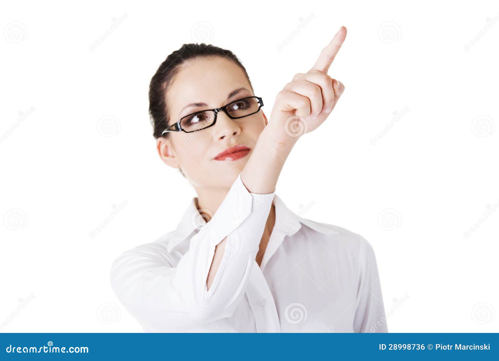 Young Beautiful Businesswoman Making Choose Stock Photo - Image of ...