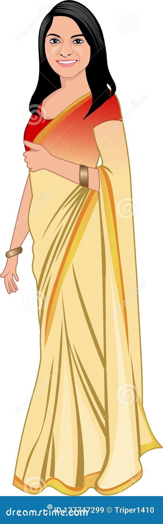Vector Indian Woman Stock Vector Illustration Of Gold 127747299