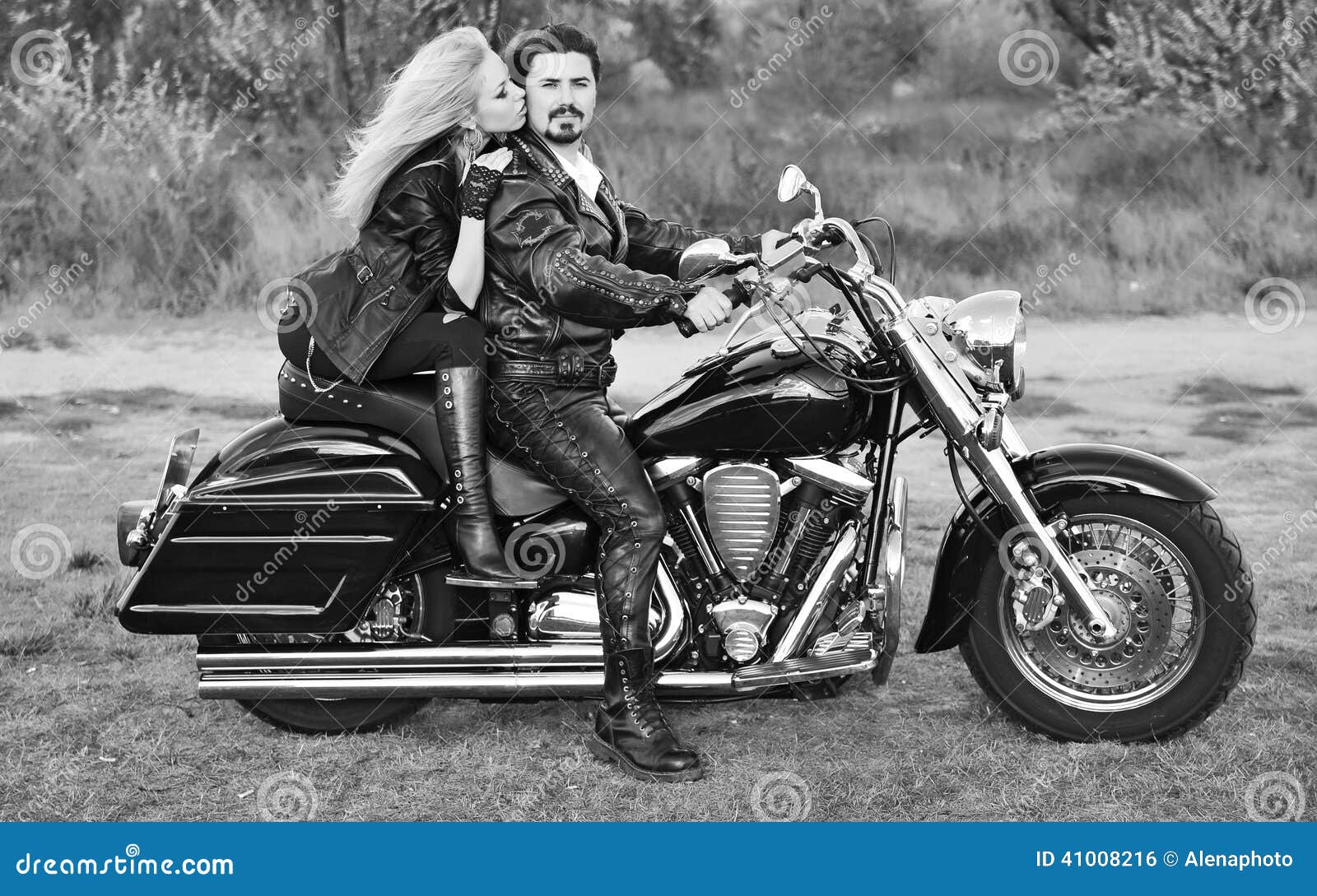 Young Beautiful Couple and Bike Editorial Photo - Image of attractive ...