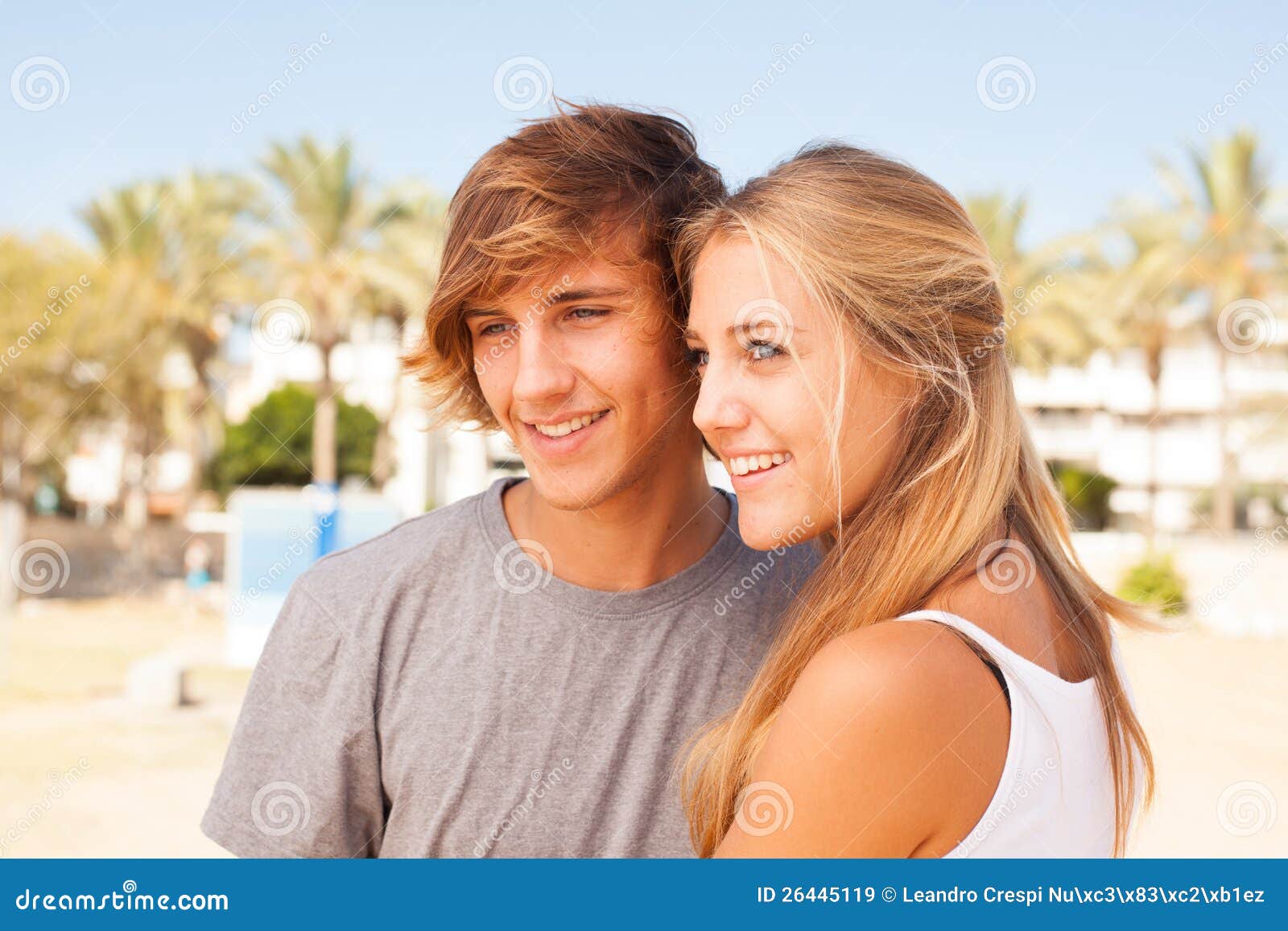 Young Beautiful Couple Closeup Portrait Stock Image - Image of ...