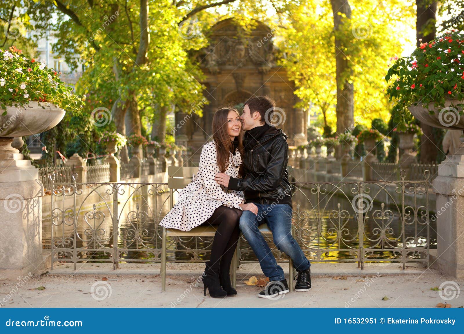 Young Beautiful Couple at Fall Stock Image - Image of adult, beautiful ...