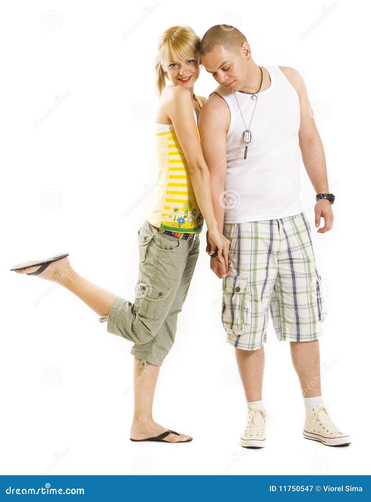 Young Beautiful Couple Flirting Stock Image - Image of friends, girl ...