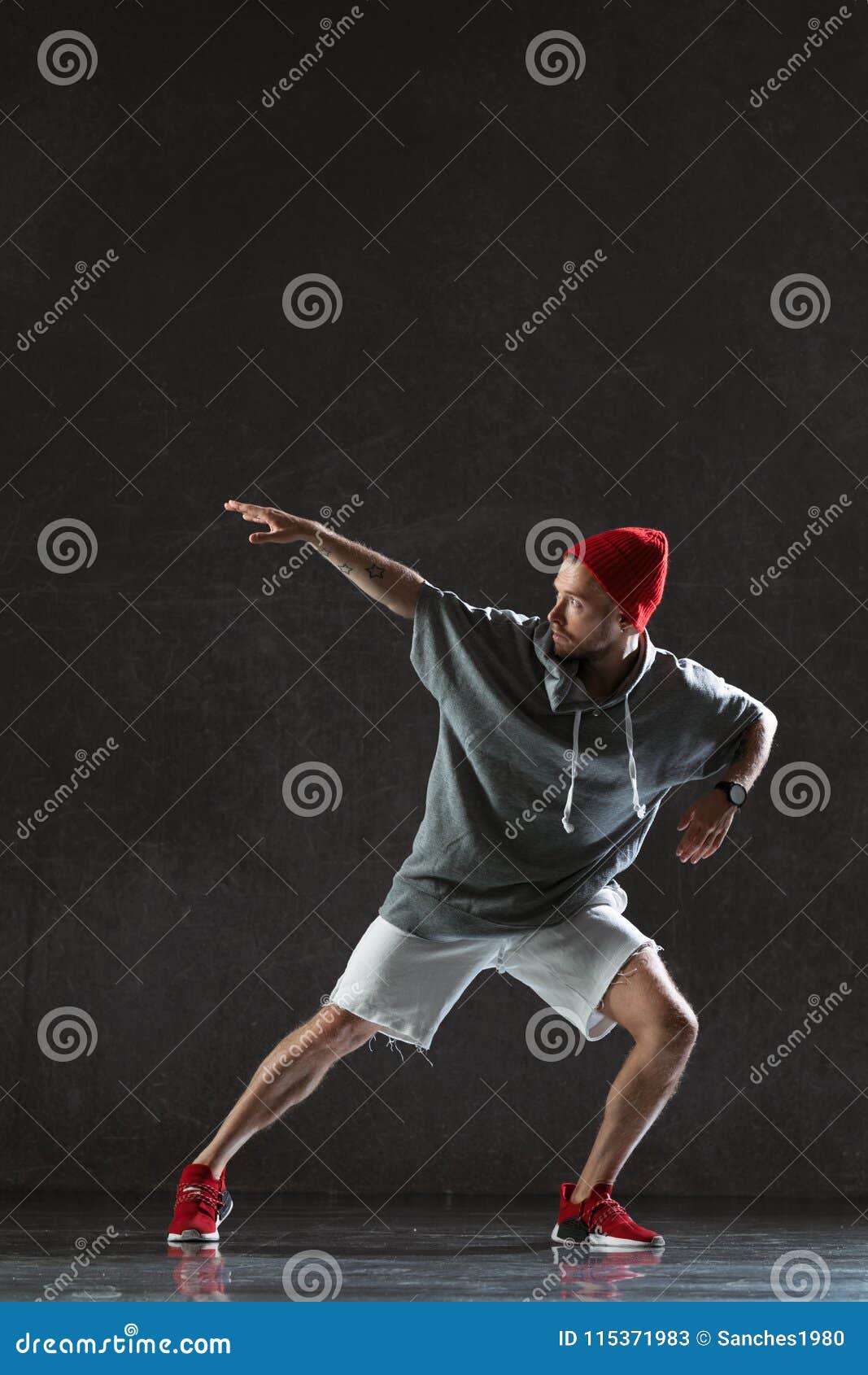 Young Beautiful Male Dancer Posing in Studio Stock Image - Image of ...