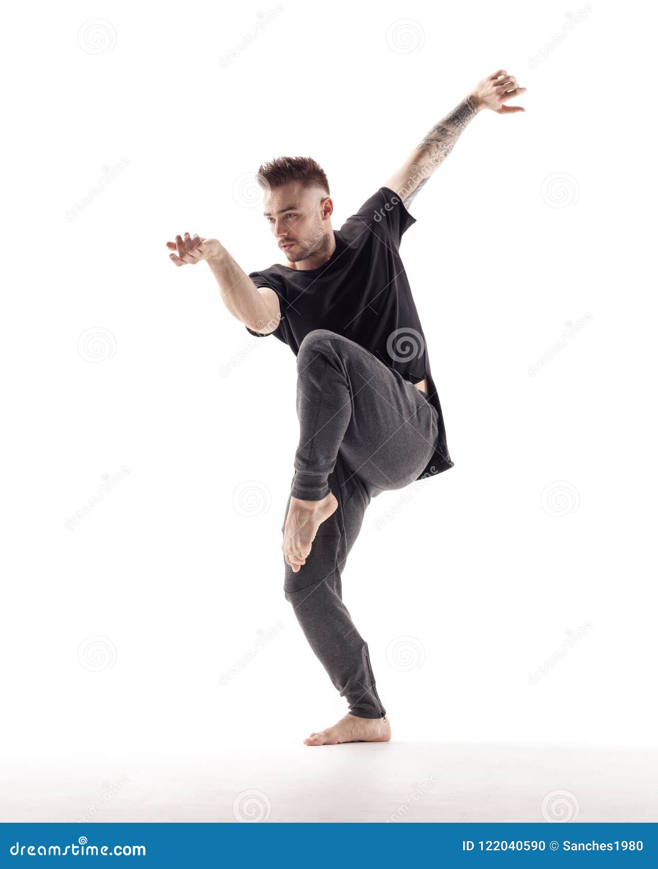 Young Beautiful Dancer is Posing in Studio Stock Photo - Image of adult ...